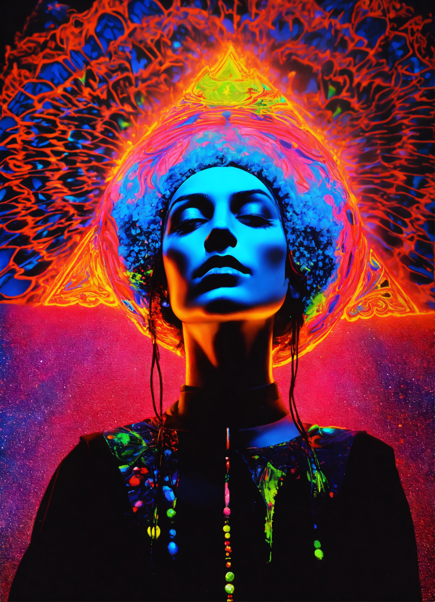 Lexica - Photorealistic portrait Gothic Fashion, of cosmic Alex Grey ...