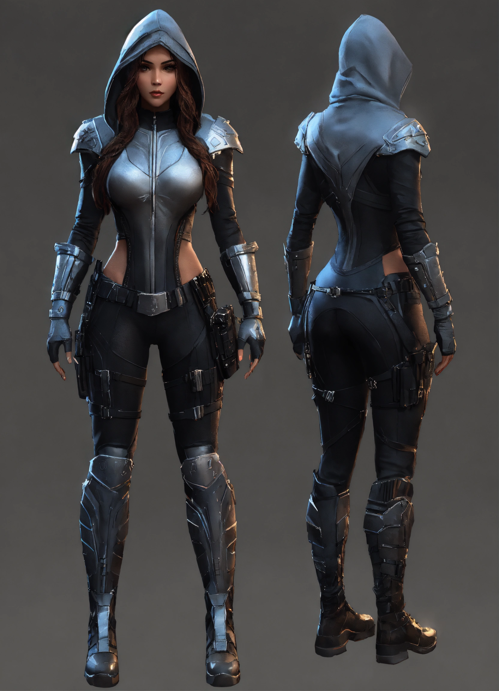 Lexica - Full body of a beautilful, shapely Dominican female assassin ...