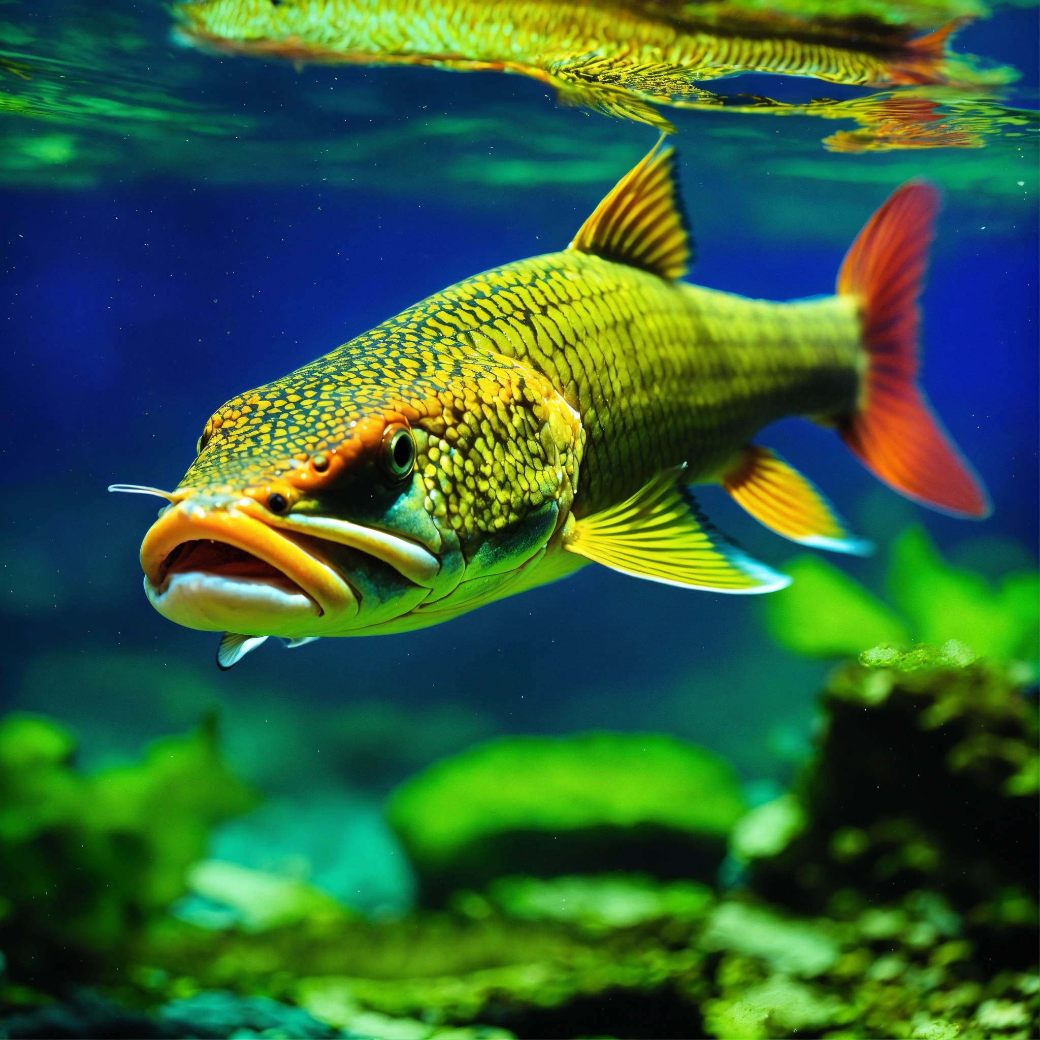 Lexica - Colorful full body Gar fish