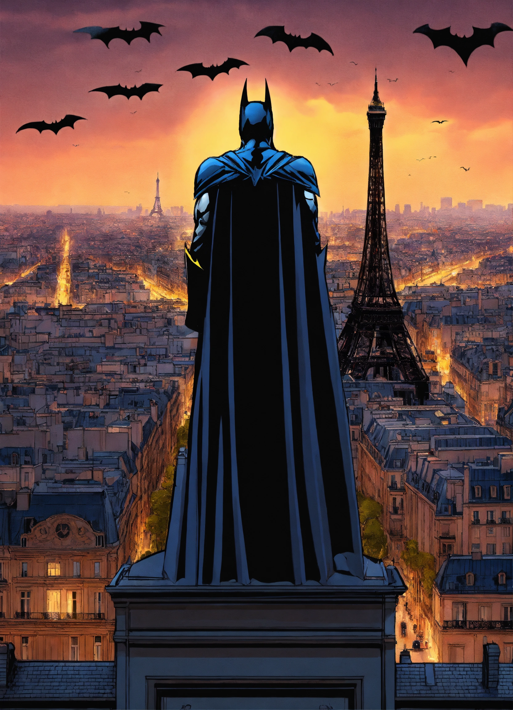 Lexica - Syborg batman,background,paris city