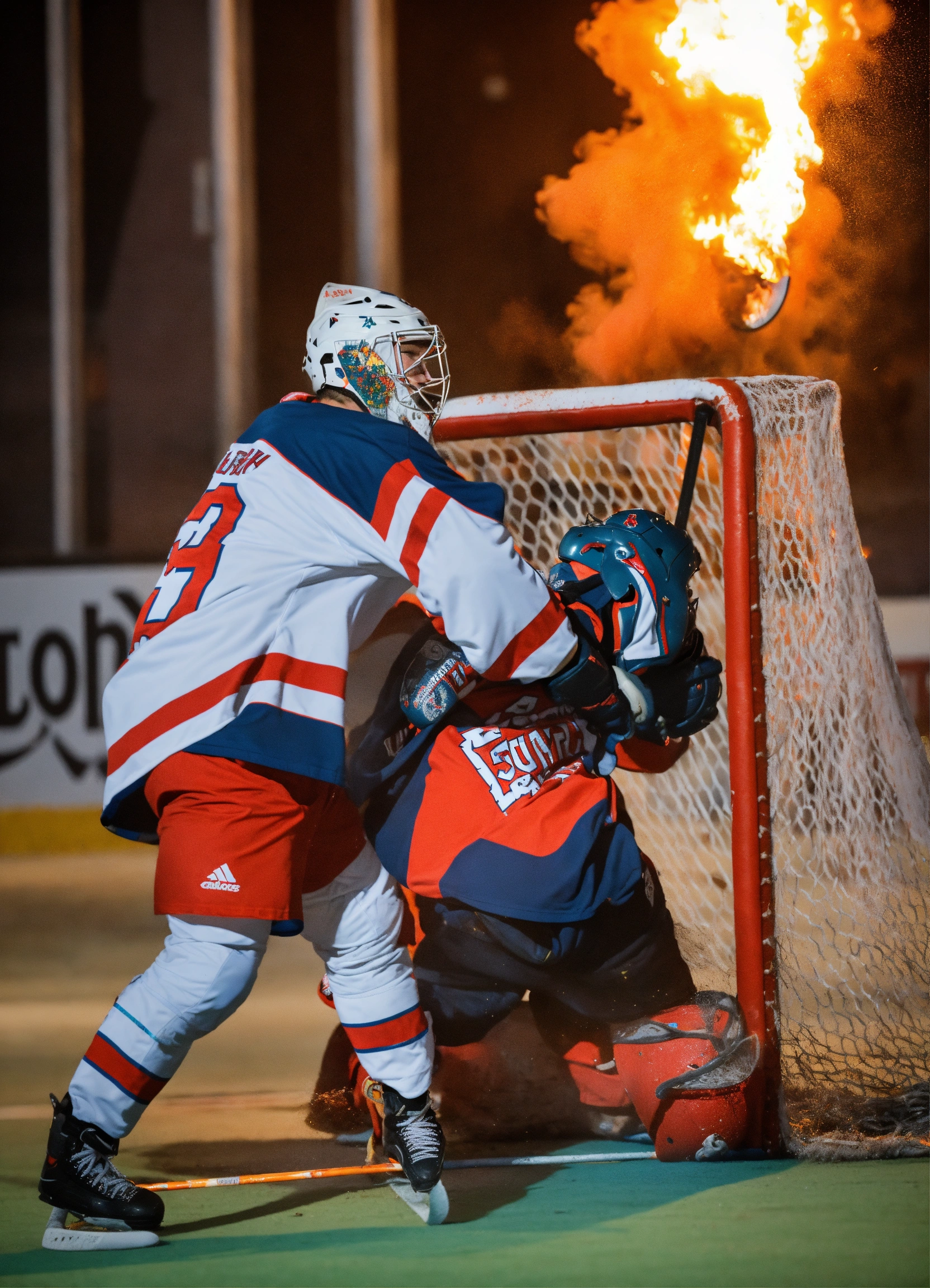 Lexica - Milton menace goalie carter tahk fighting a shark that is on ...