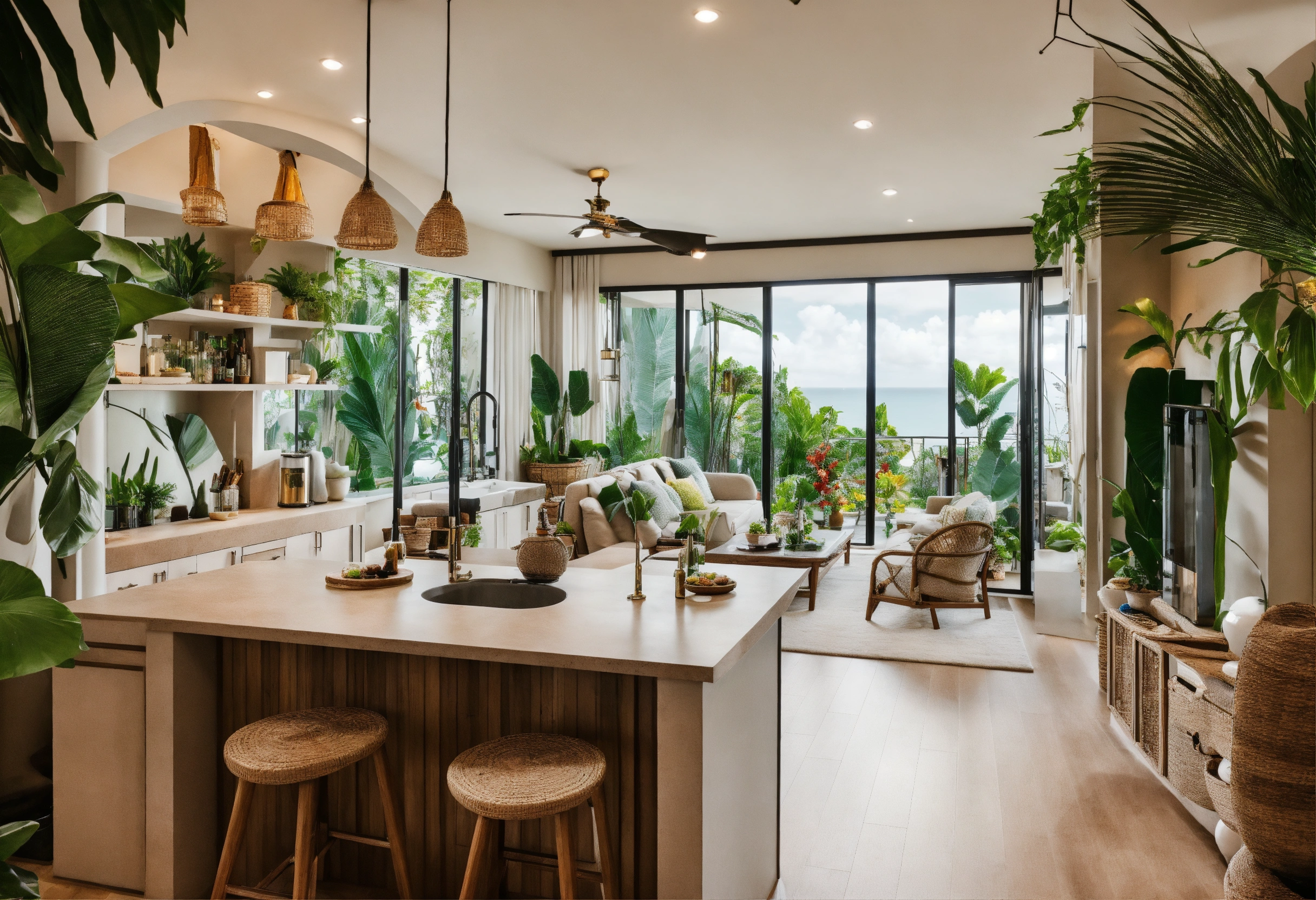 Lexica - Modern take on upscale bali inspired small condo white round ...