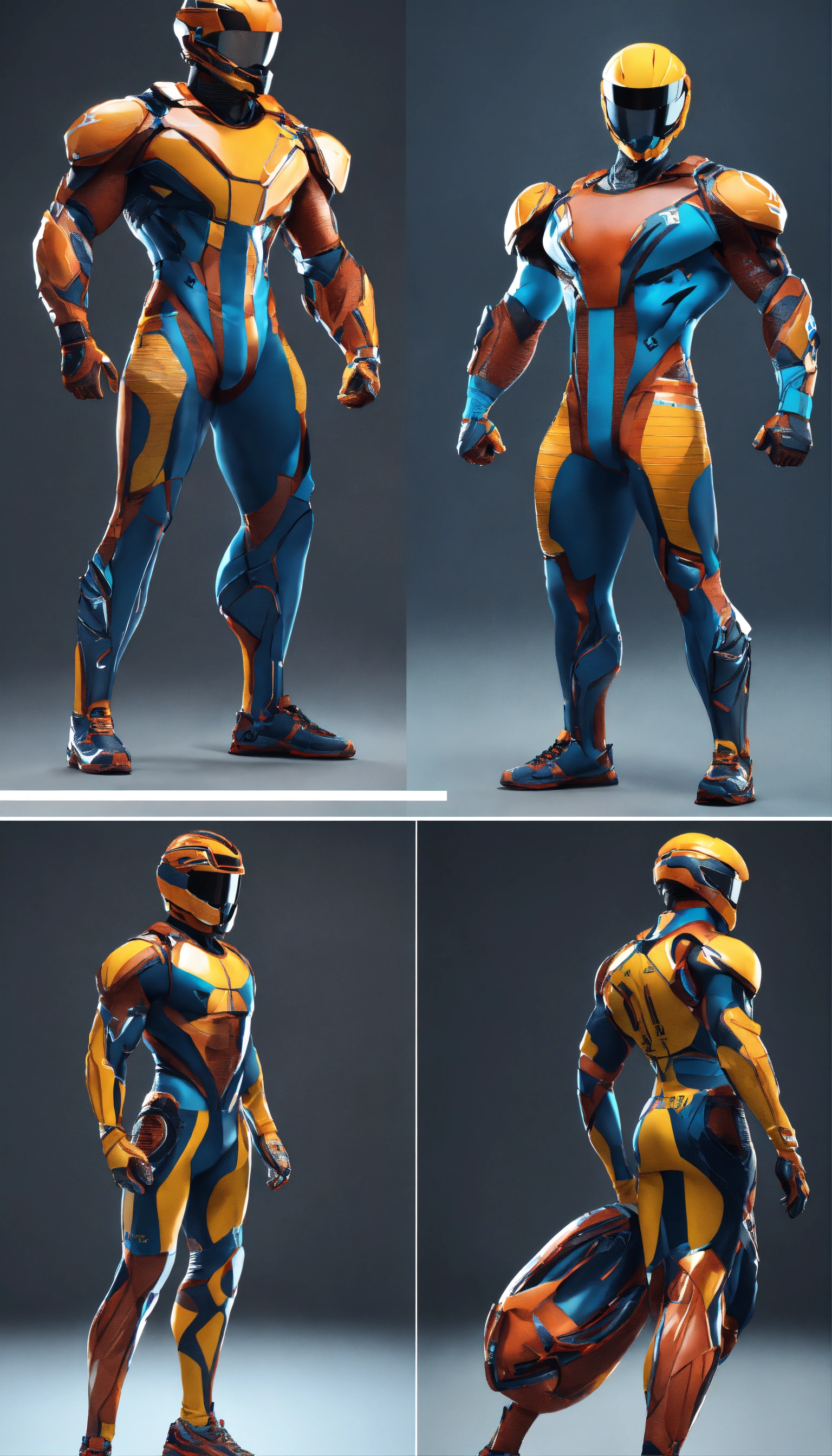 Lexica - Futuristic athlete designs, hard edges, complex and vibrant ...