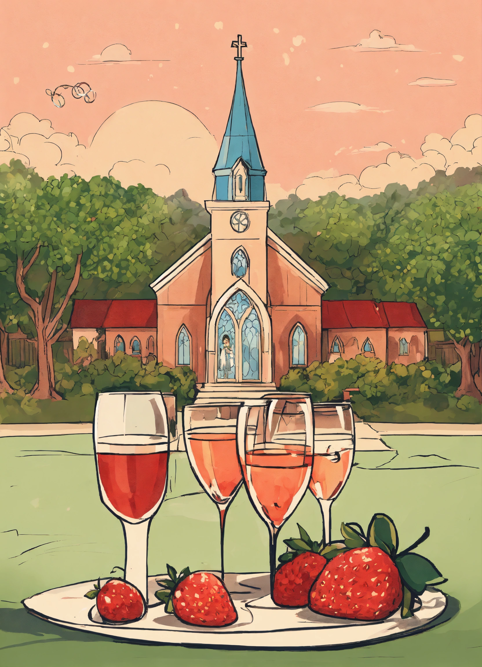 Lexica - For A book cover of a wedding, draw a champaign glass with a ...