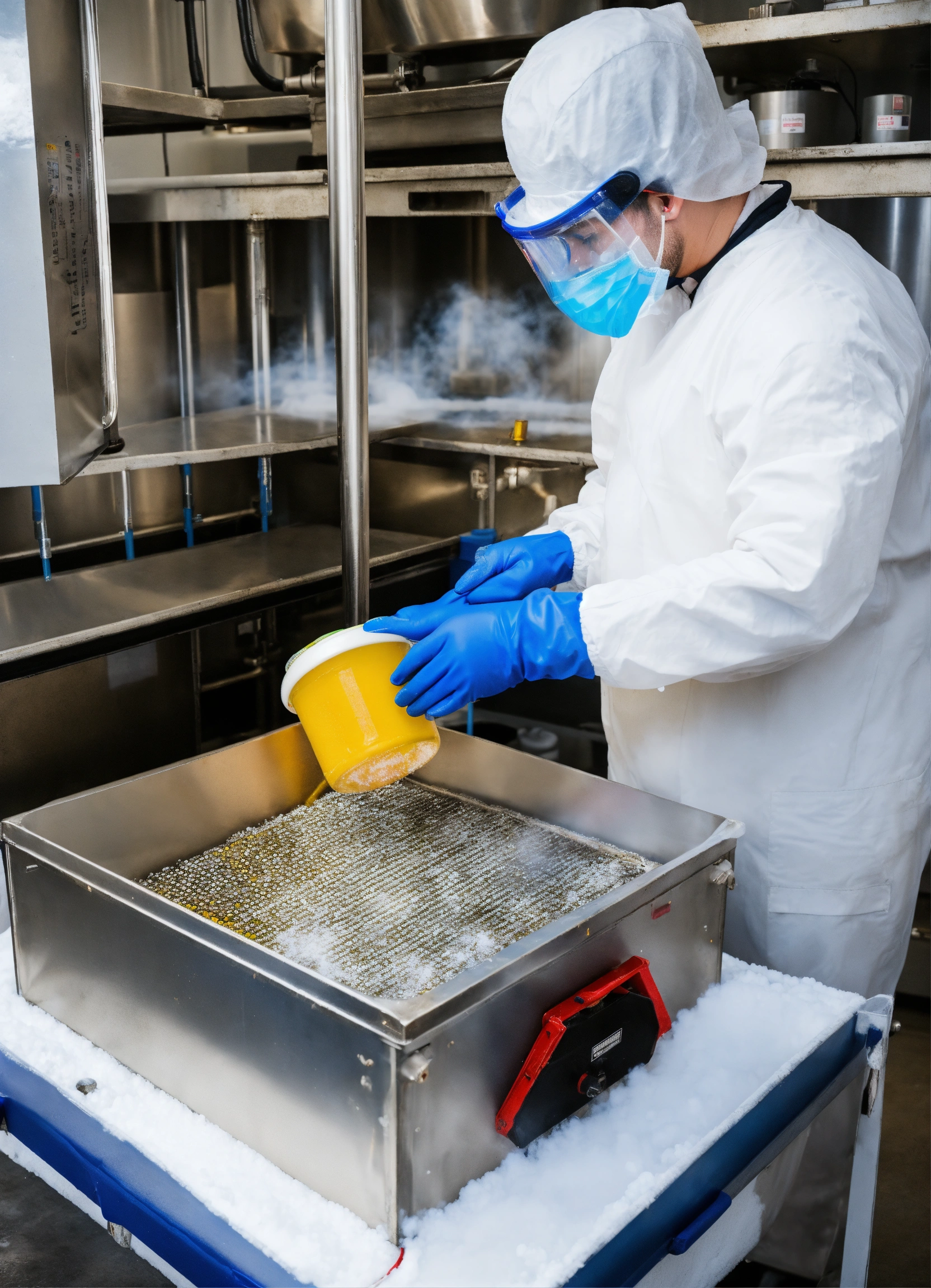 Lexica - Picture of pulling a laboratory box out of liquid nitrogen ...