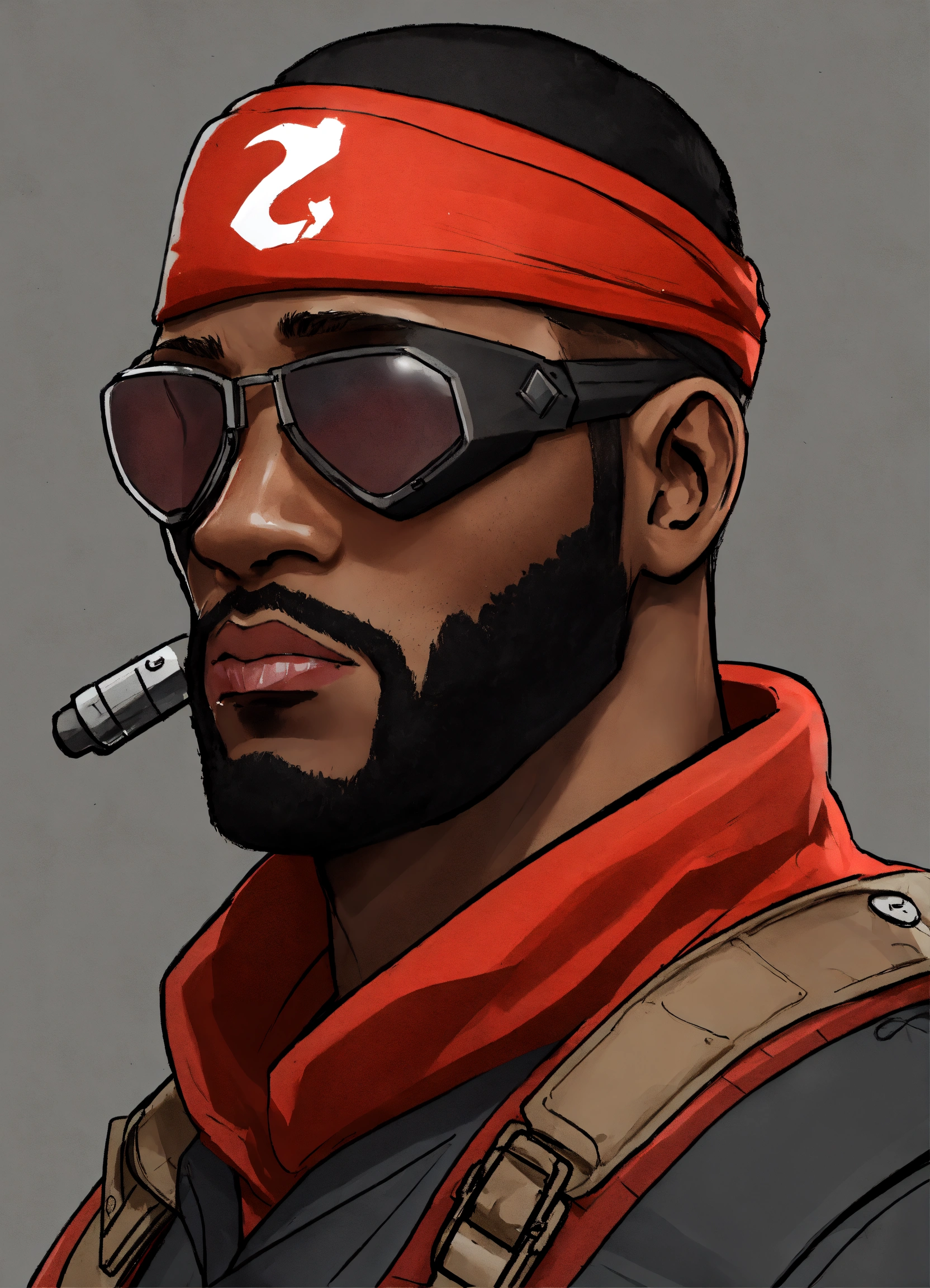 Lexica - The Demoman from Team Fortress 2 wearing a black armored vest ...