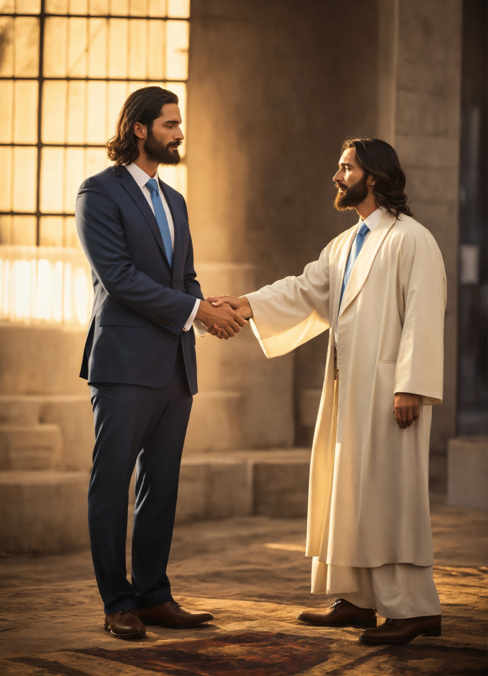 Lexica - Jesus blessing a man in business suit