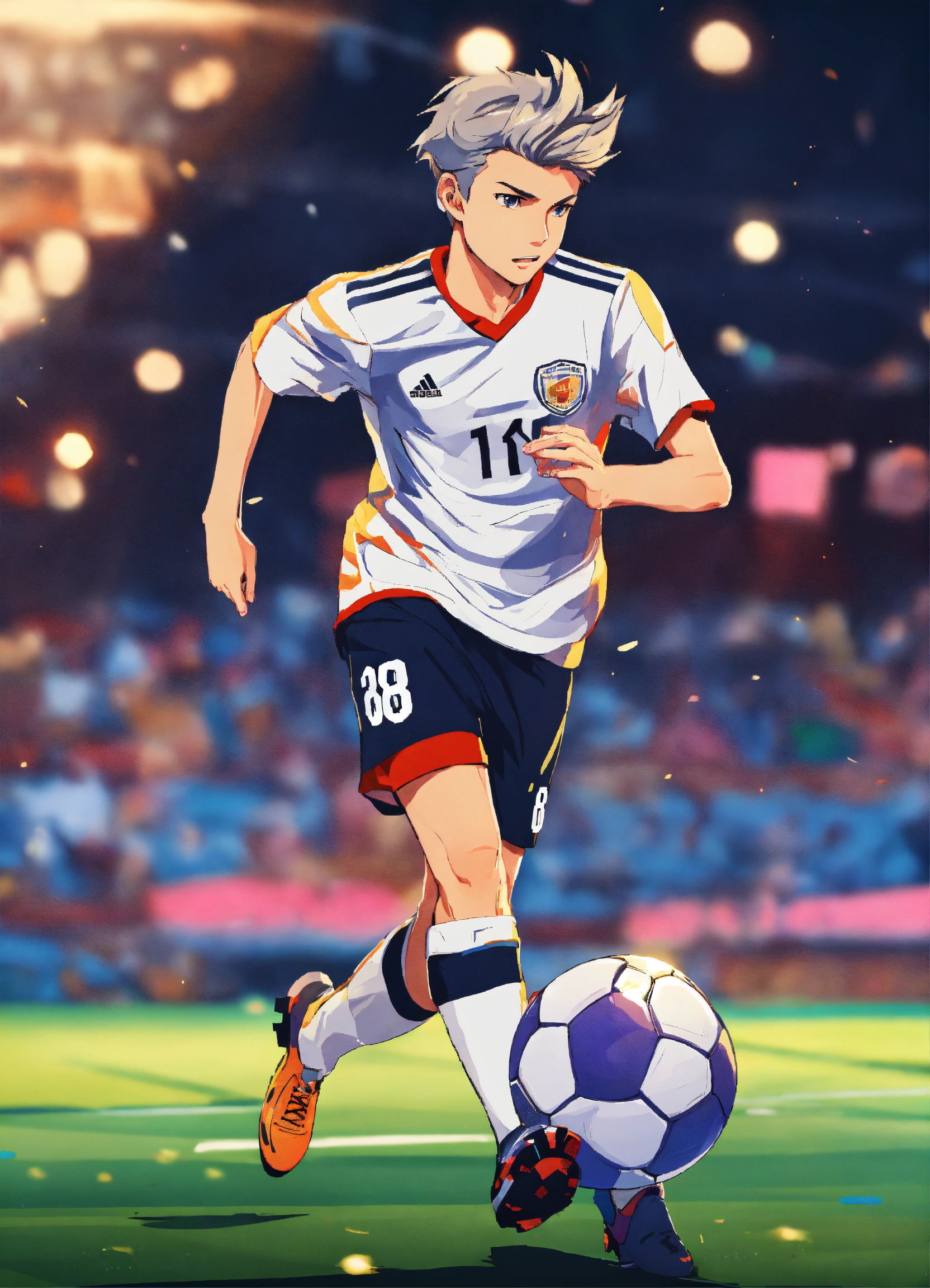 Lexica - Anime style soccer player in 8k vector quality