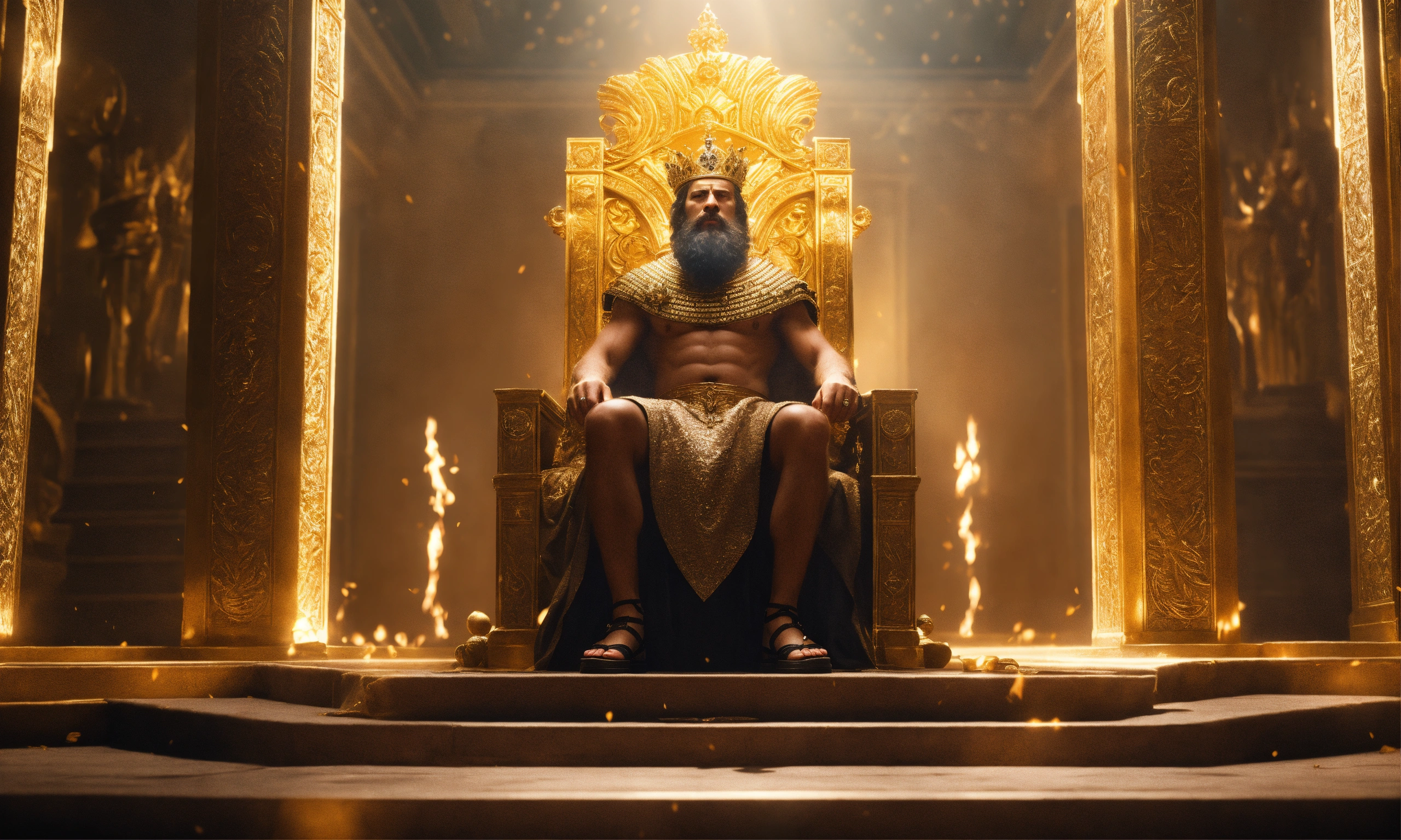 Lexica - Dário king of Babylon on the throne biblical character arts 8k ...