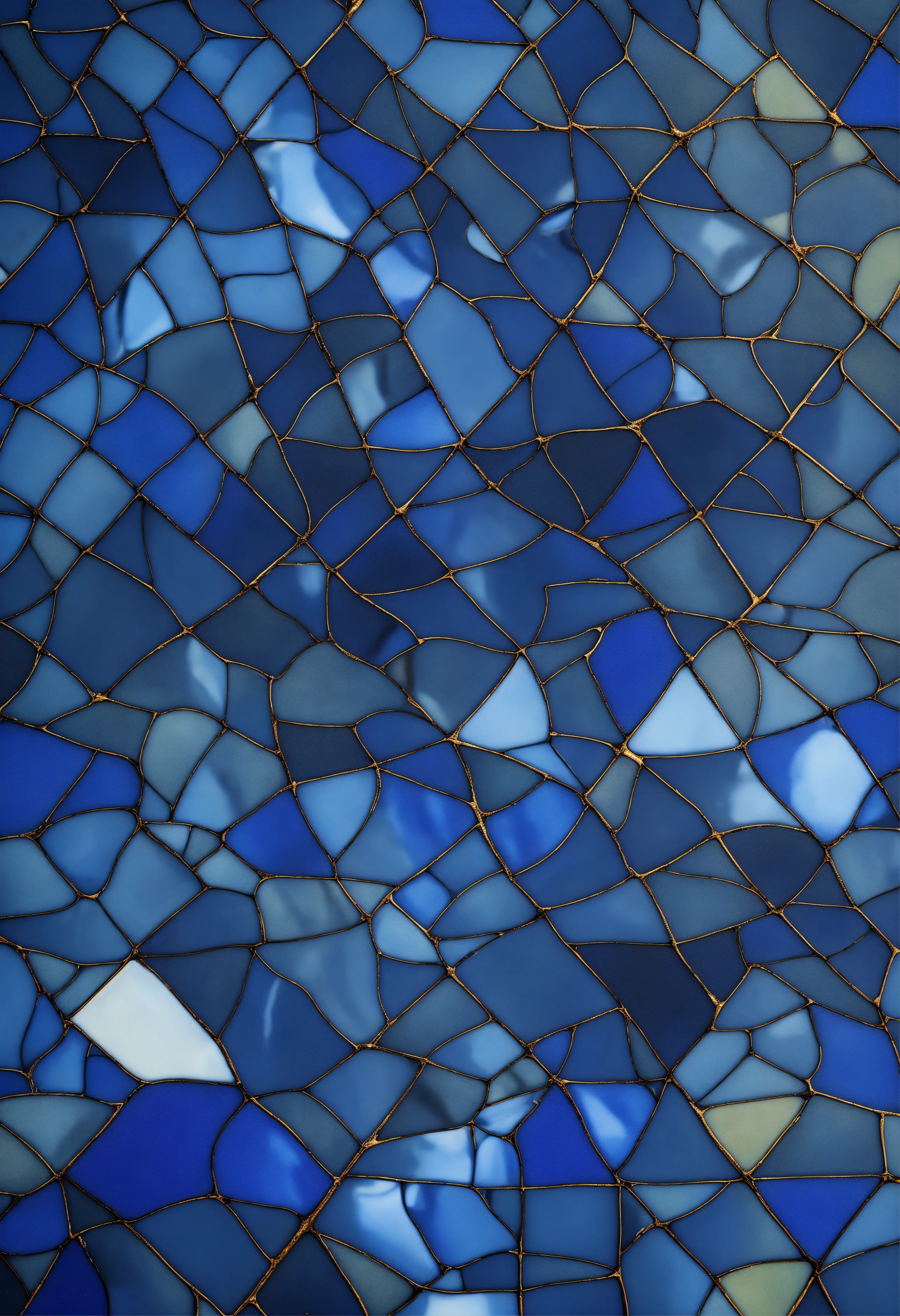 Lexica - Abstract glass pattern, indigo
