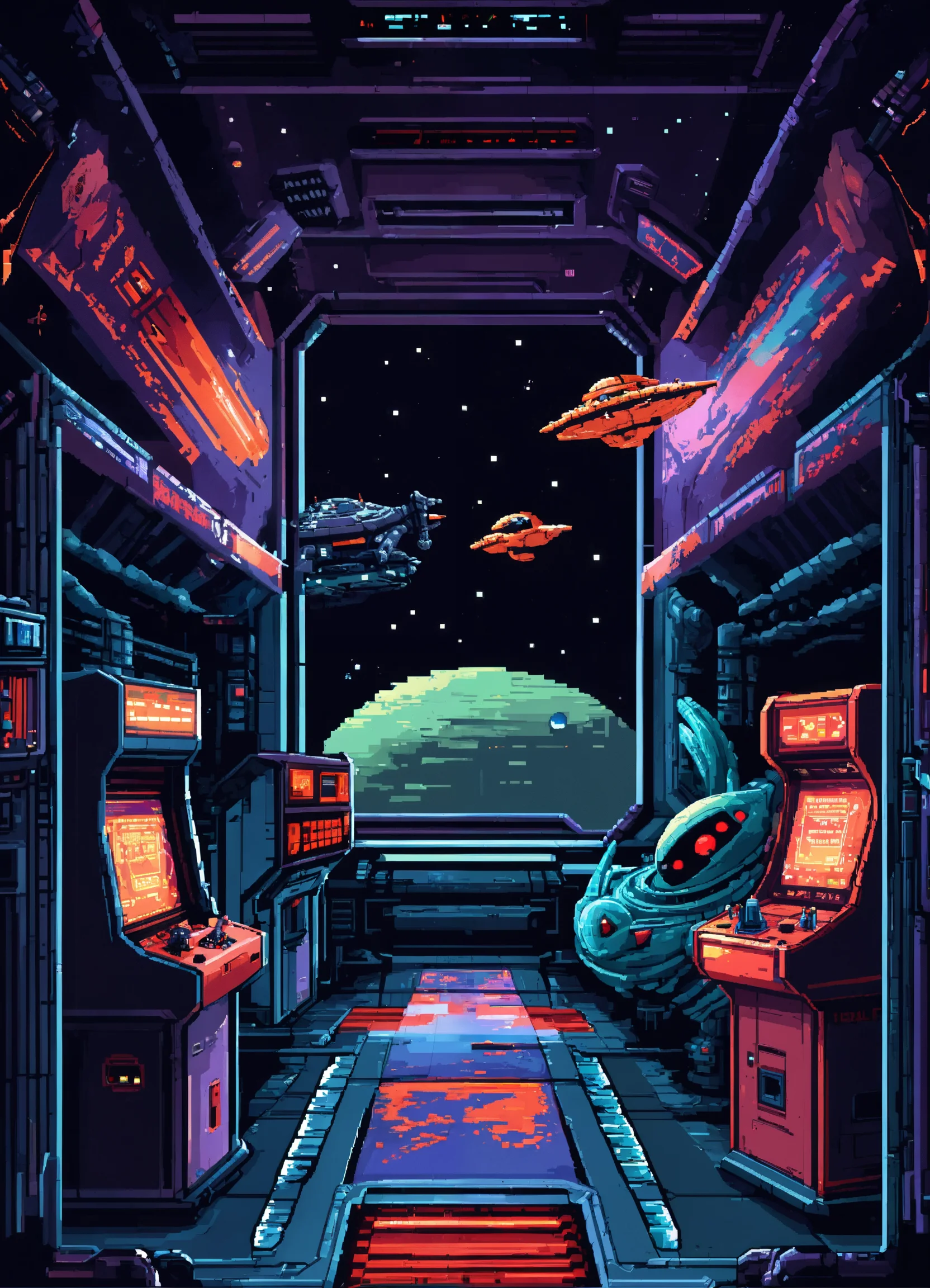 Lexica - A classic arcade video game set on an outer space station ...