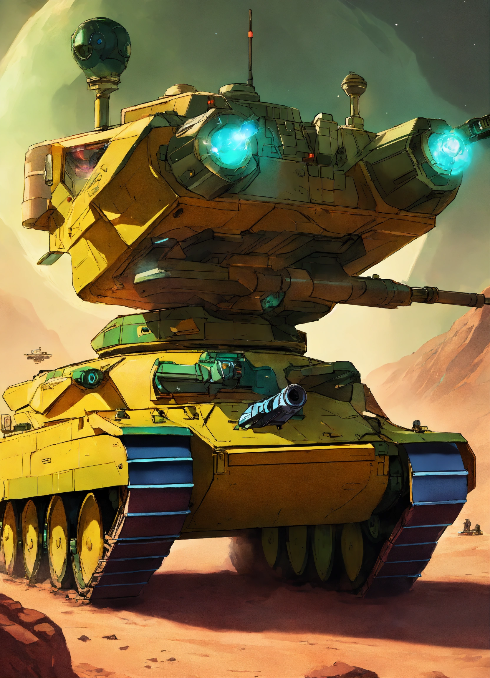 Lexica - An alien tank armed with a gun that shoots astral energy beams
