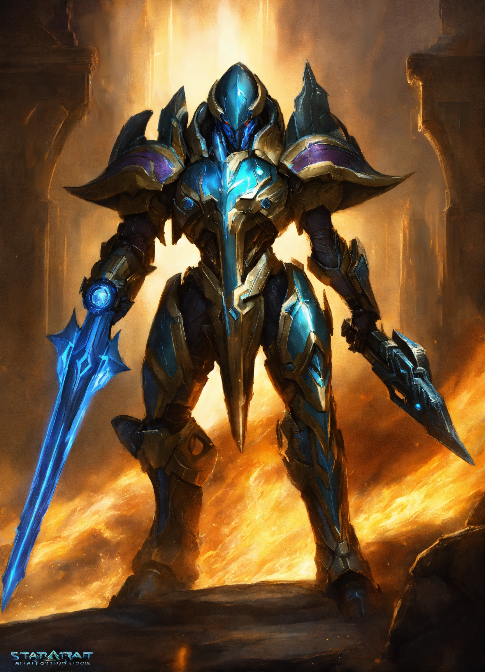 Lexica - Retribution of scyrah dawnguard sentinel, starcraft protoss art