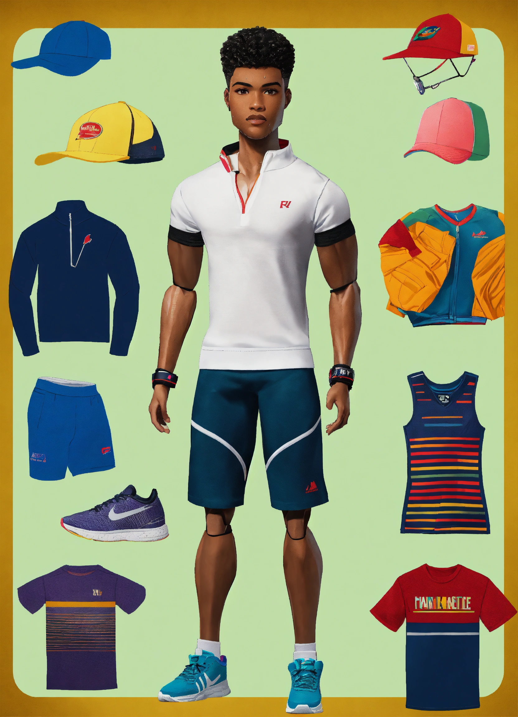 Lexica - Design an athletic African American Ken doll in workout ...