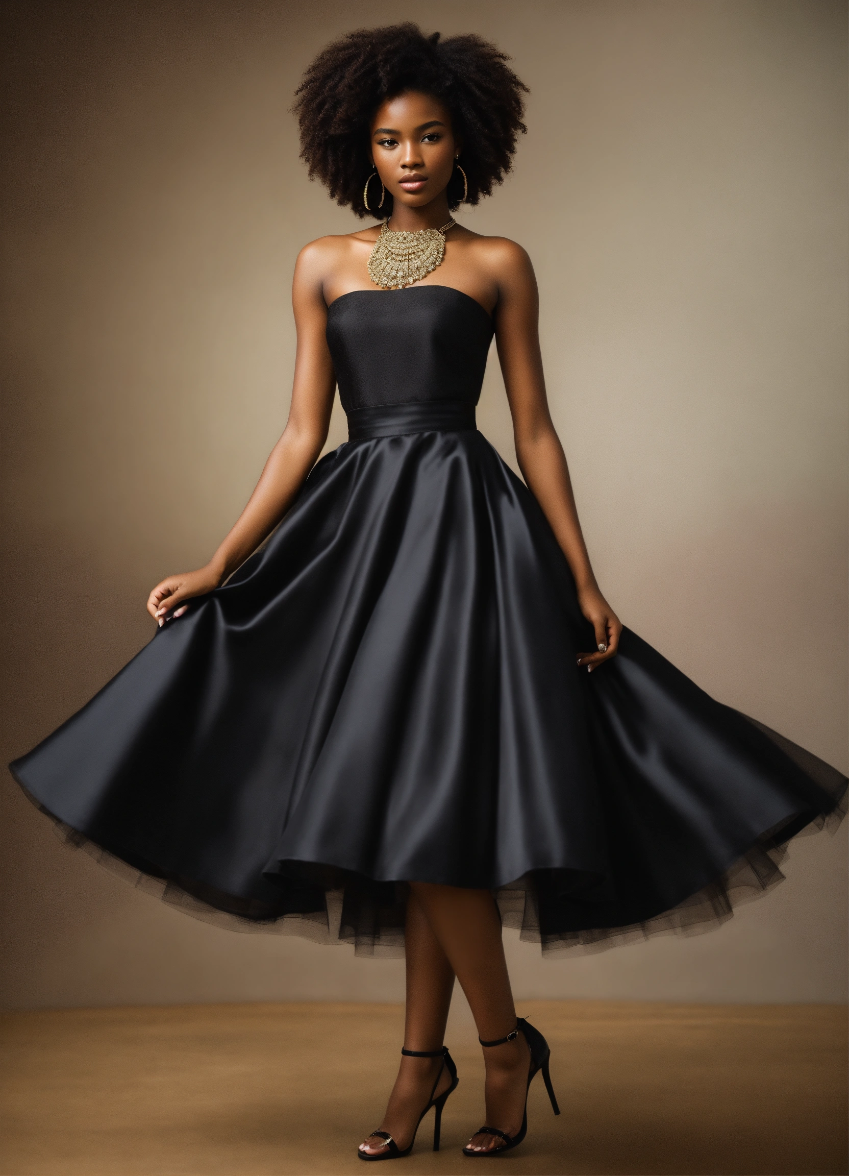 Lexica - Illustrate a pretty young African American fashion model ...