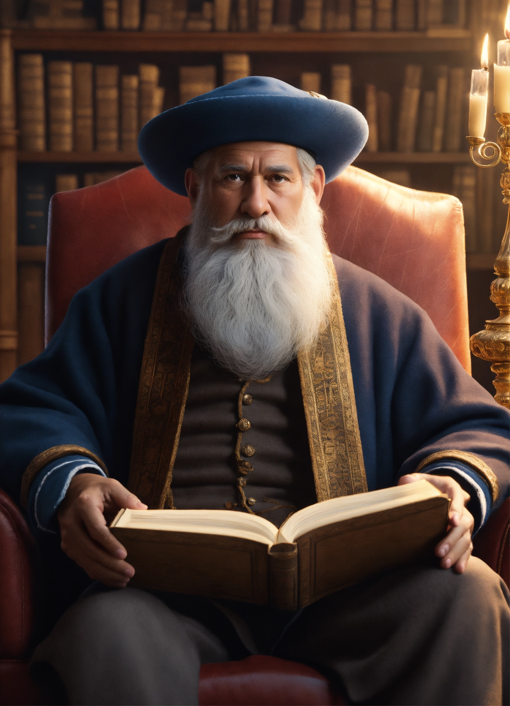 Lexica - A righteous Jew from the Middle Ages with a white beard and a ...