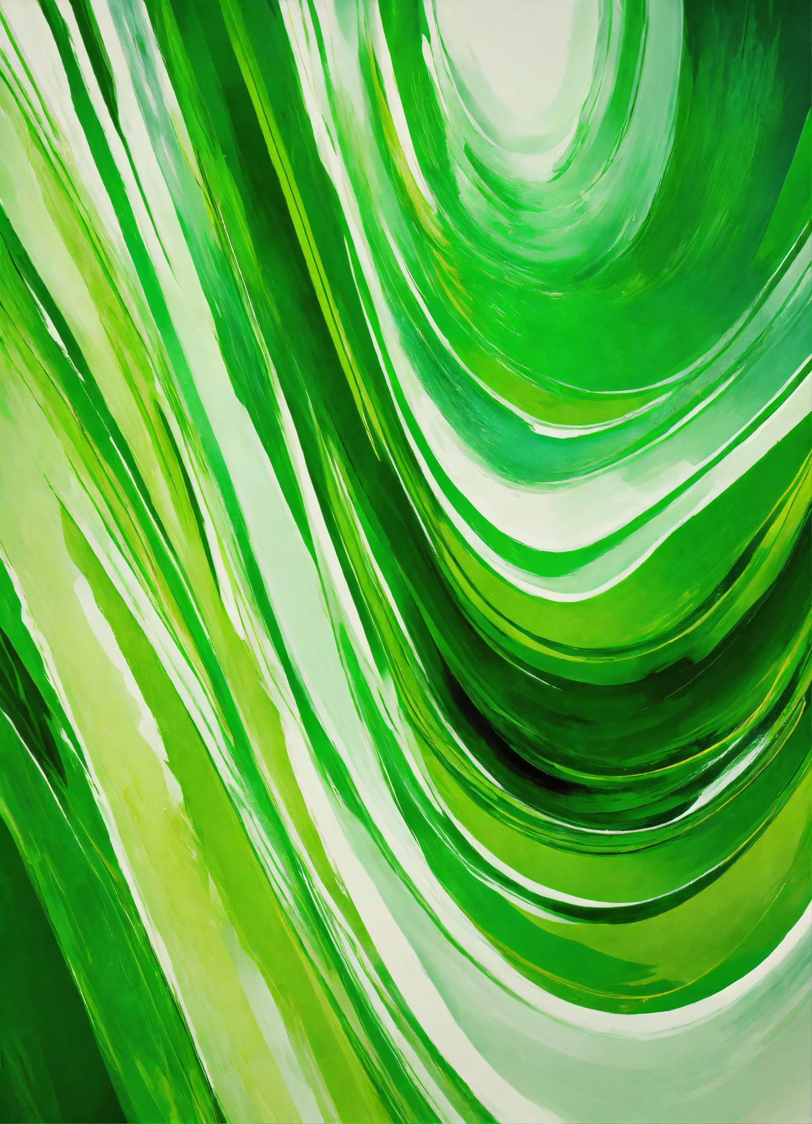 Lexica - Abstract art green and white
