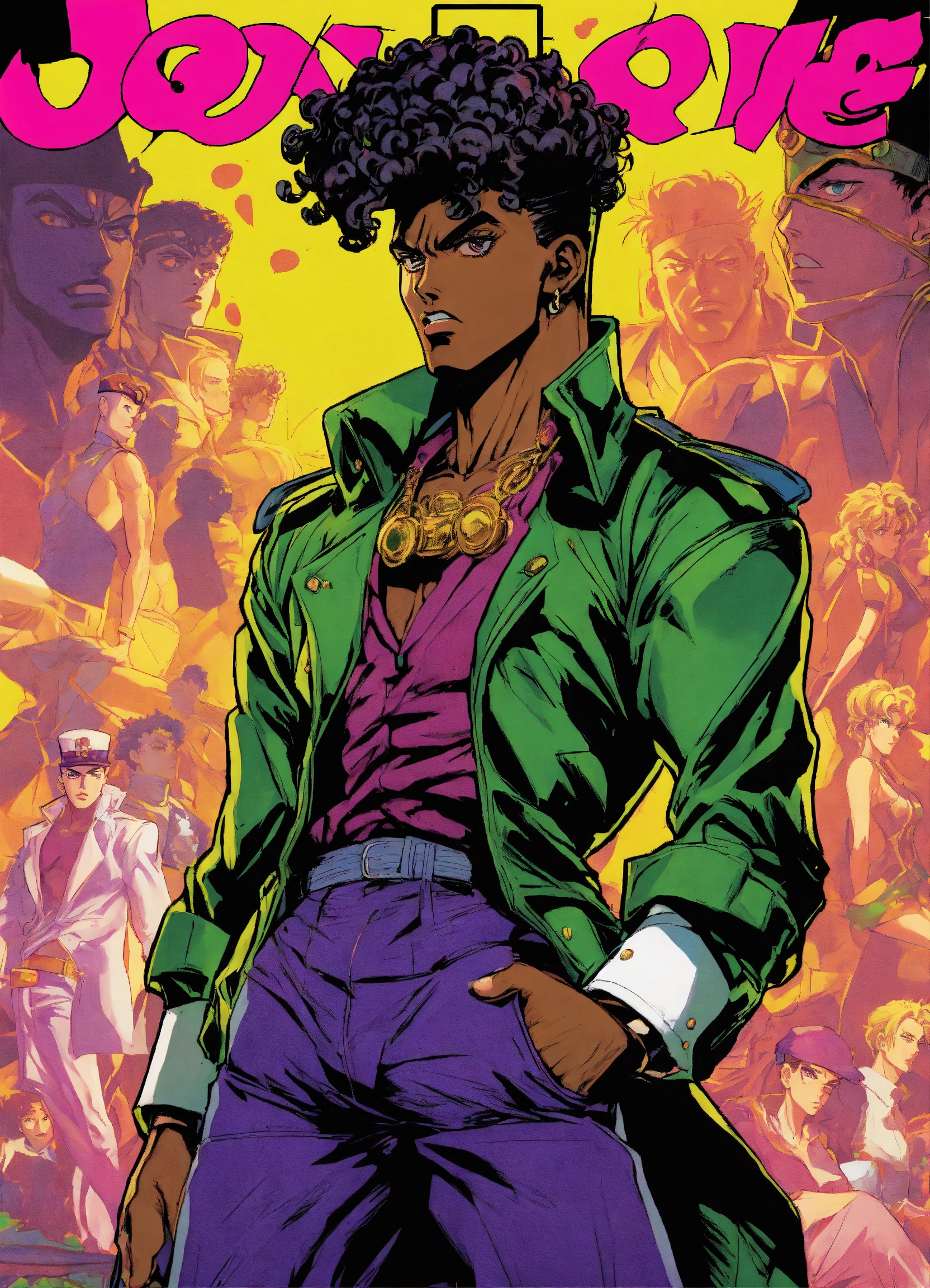 Lexica - 80s anime style black characters jojos bizarre adventure ...