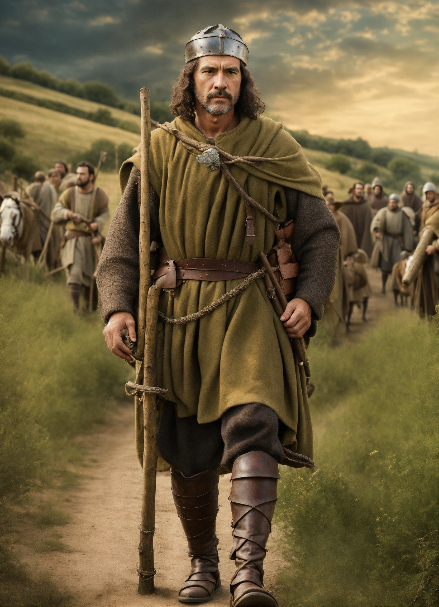 Lexica - Illustrated photo realistic, A man from medieval ages ...