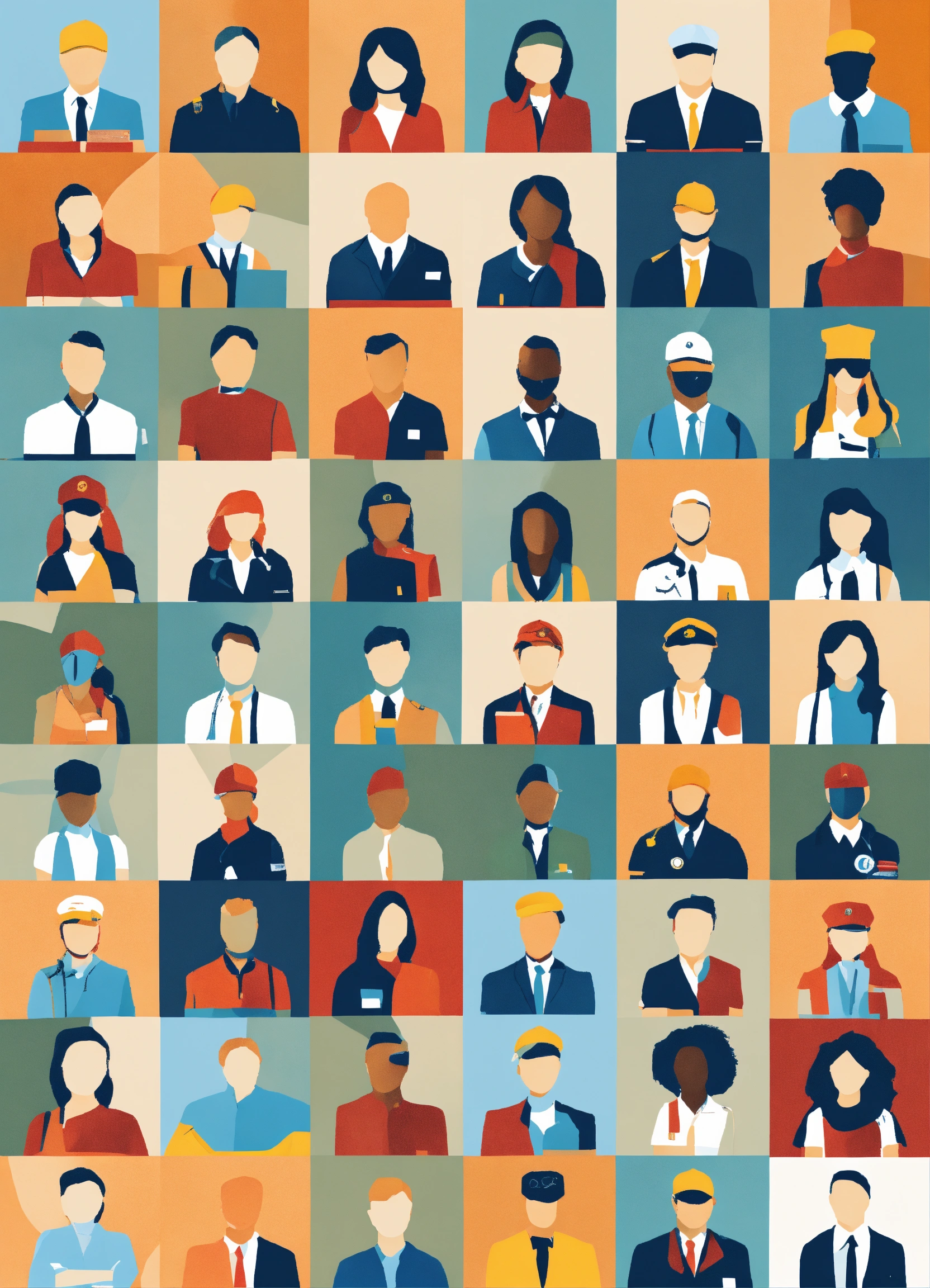 Lexica - Image A collage of your team members, showcasing their ...