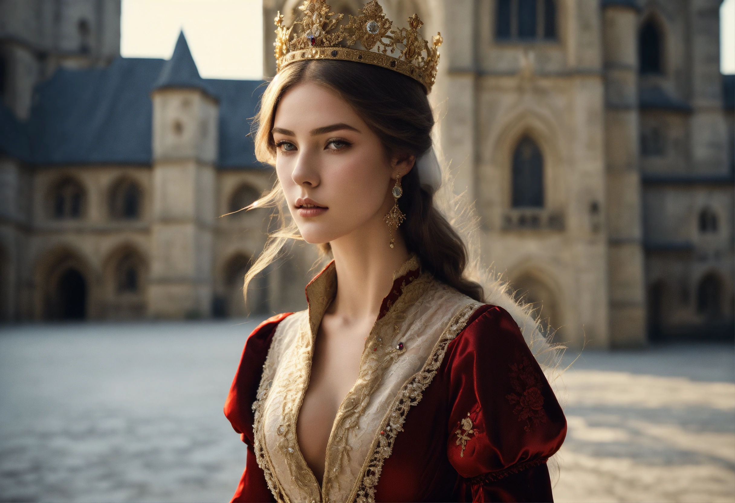 Lexica - Fine art portrait photography, medieval setting, full body ...