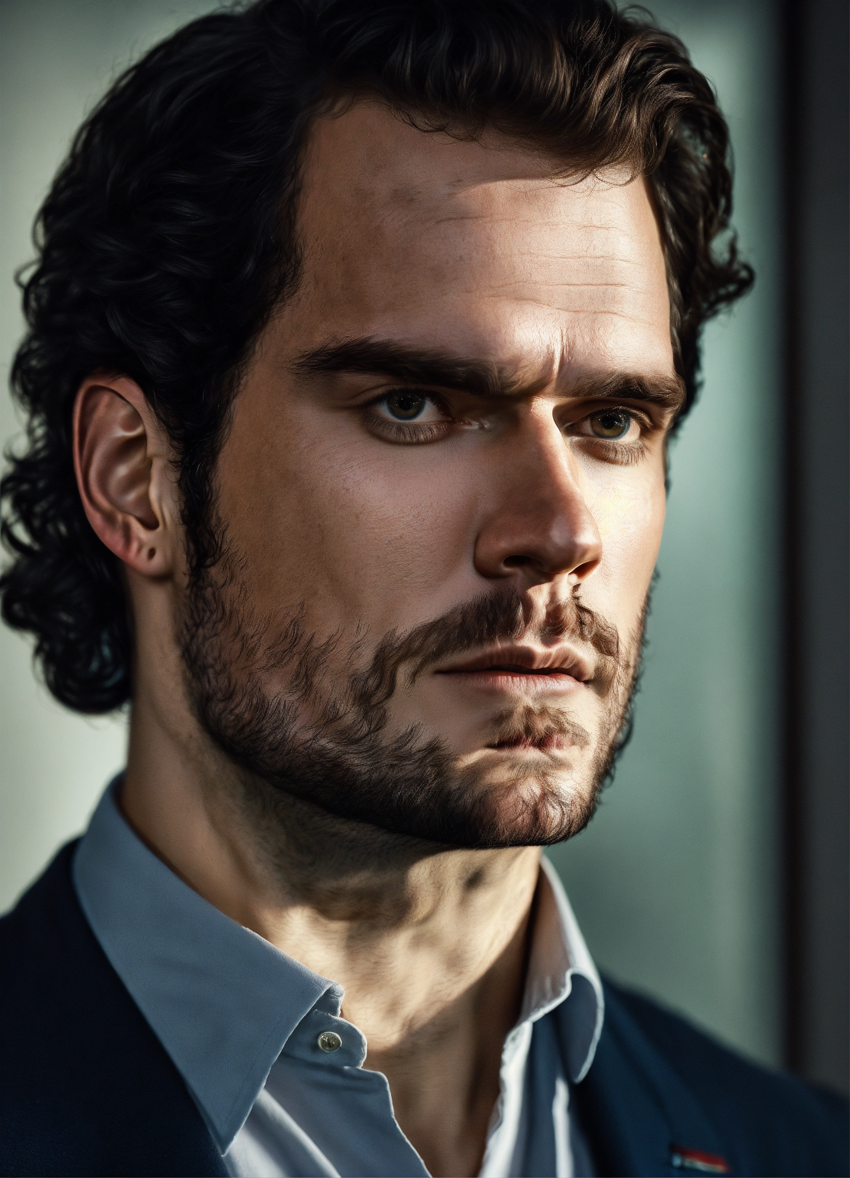 Lexica - Realistic portrait of henry cavill, in frame, very detailed ...