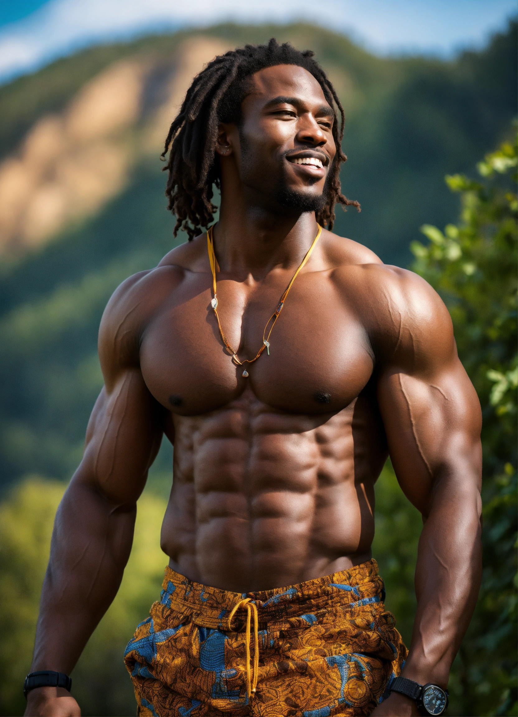 Lexica - African men, long hair, well-developed body muscles ...