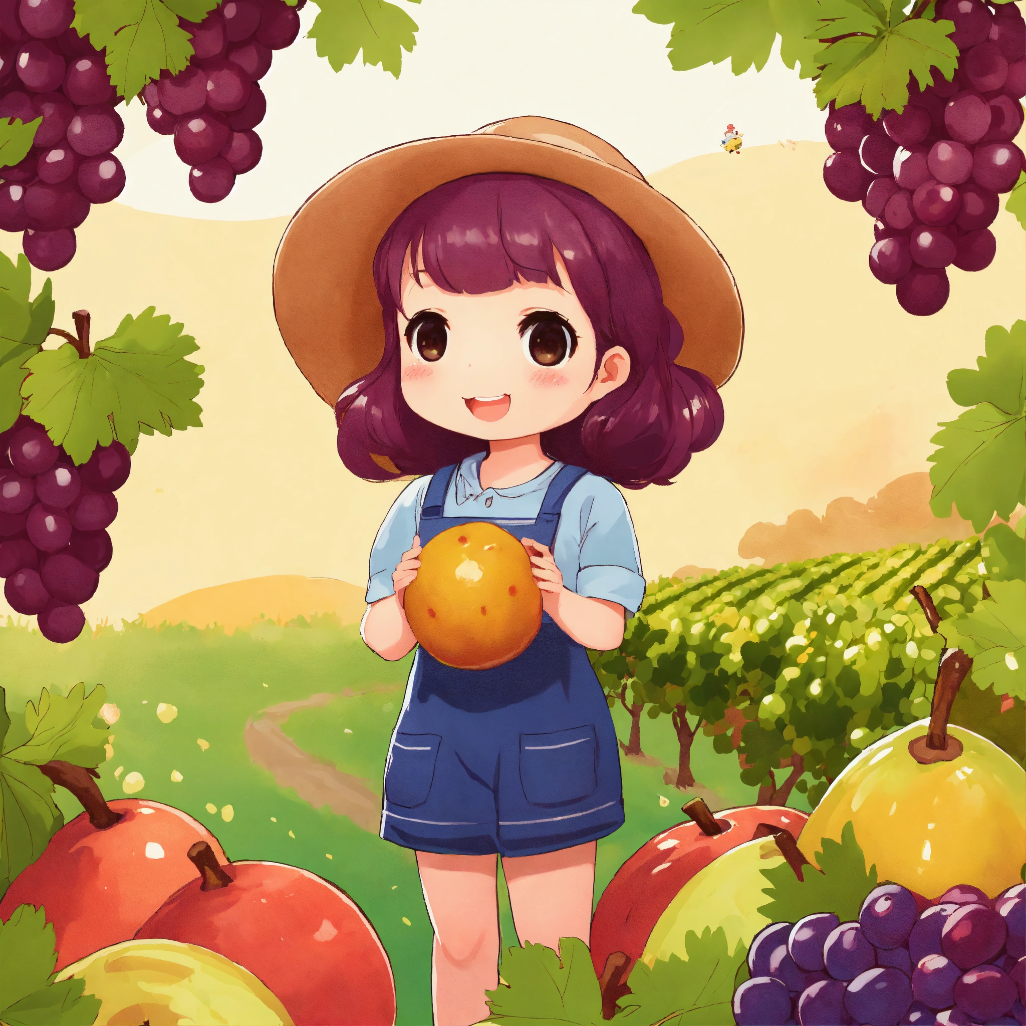 Lexica - Create an adorable Kawaii-style illustration featuring a cute ...