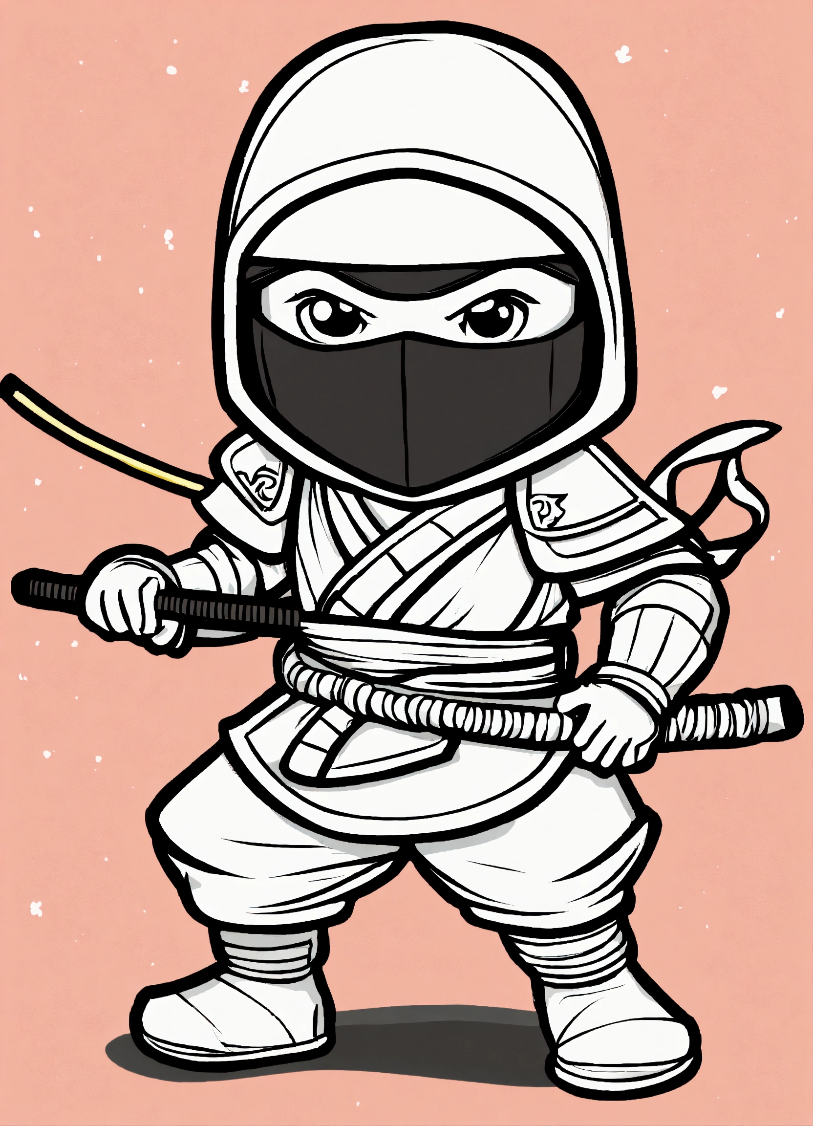 Lexica - Generate a cute ninja illustration, 4K resolution, cartoon ...