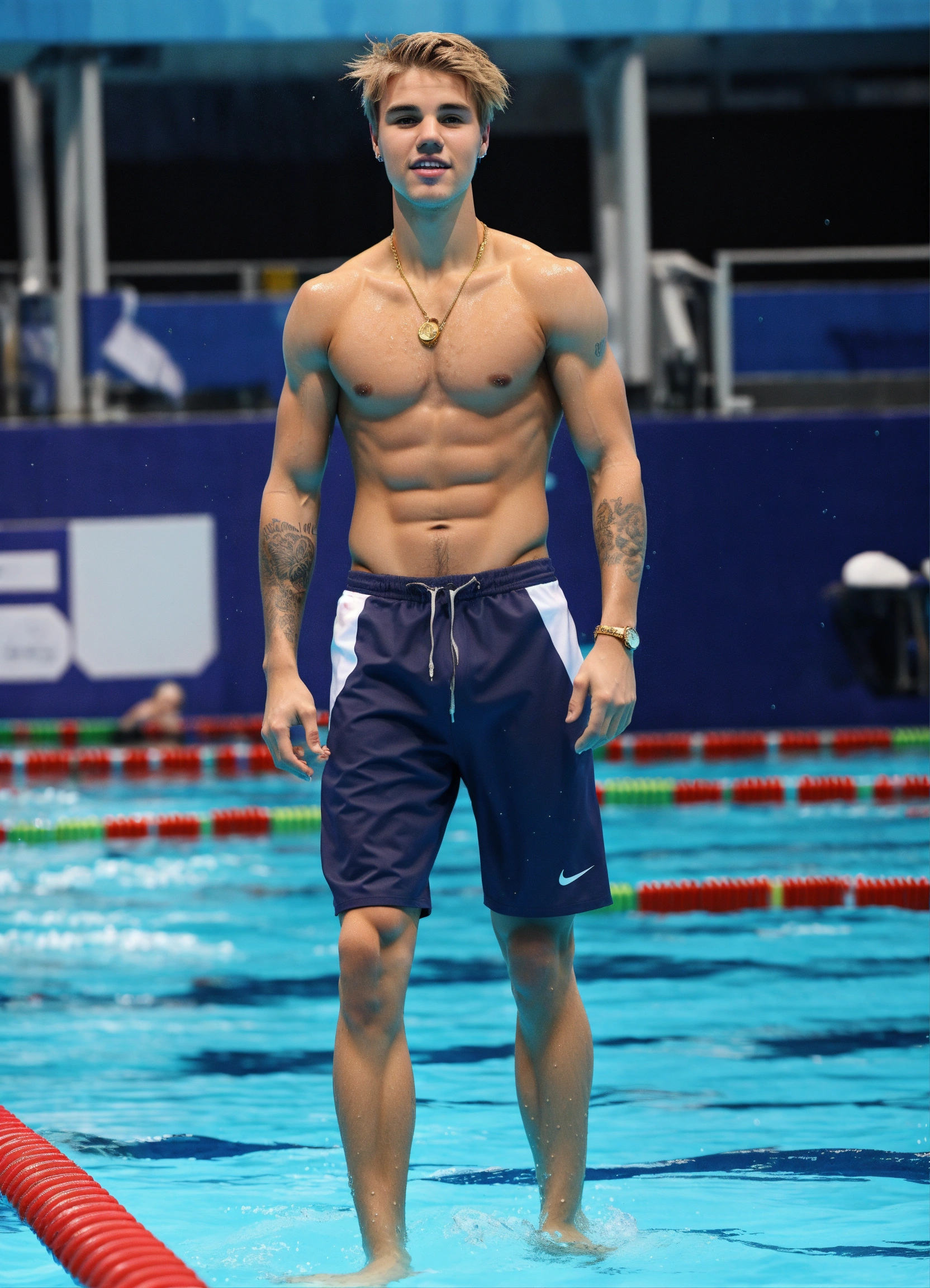 Lexica - Full-body photo of a beautiful masculine fit justin bieber as ...