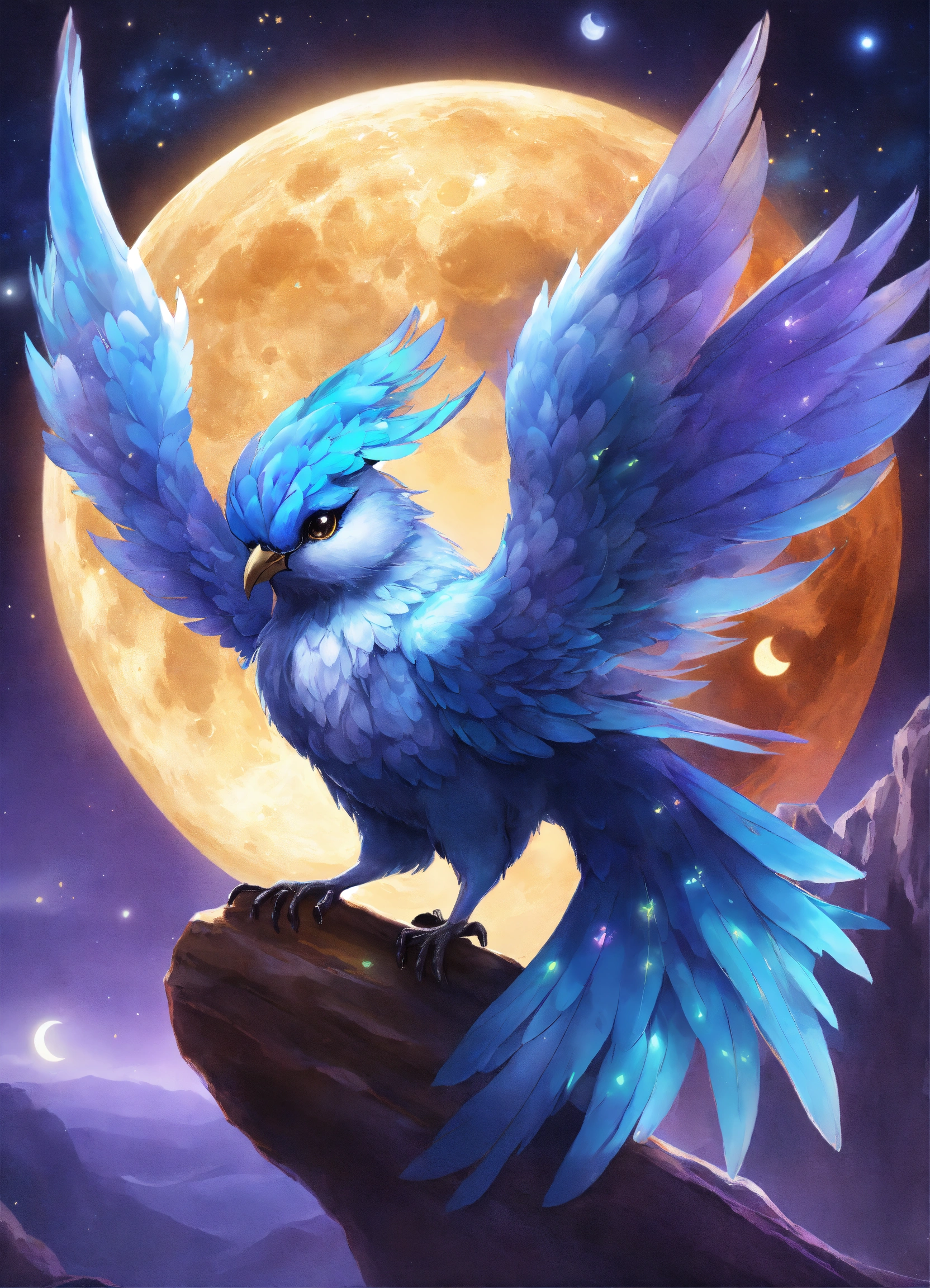Lexica - Crypto Critter Melodious Moonwing A bird of moonlit melodies ...