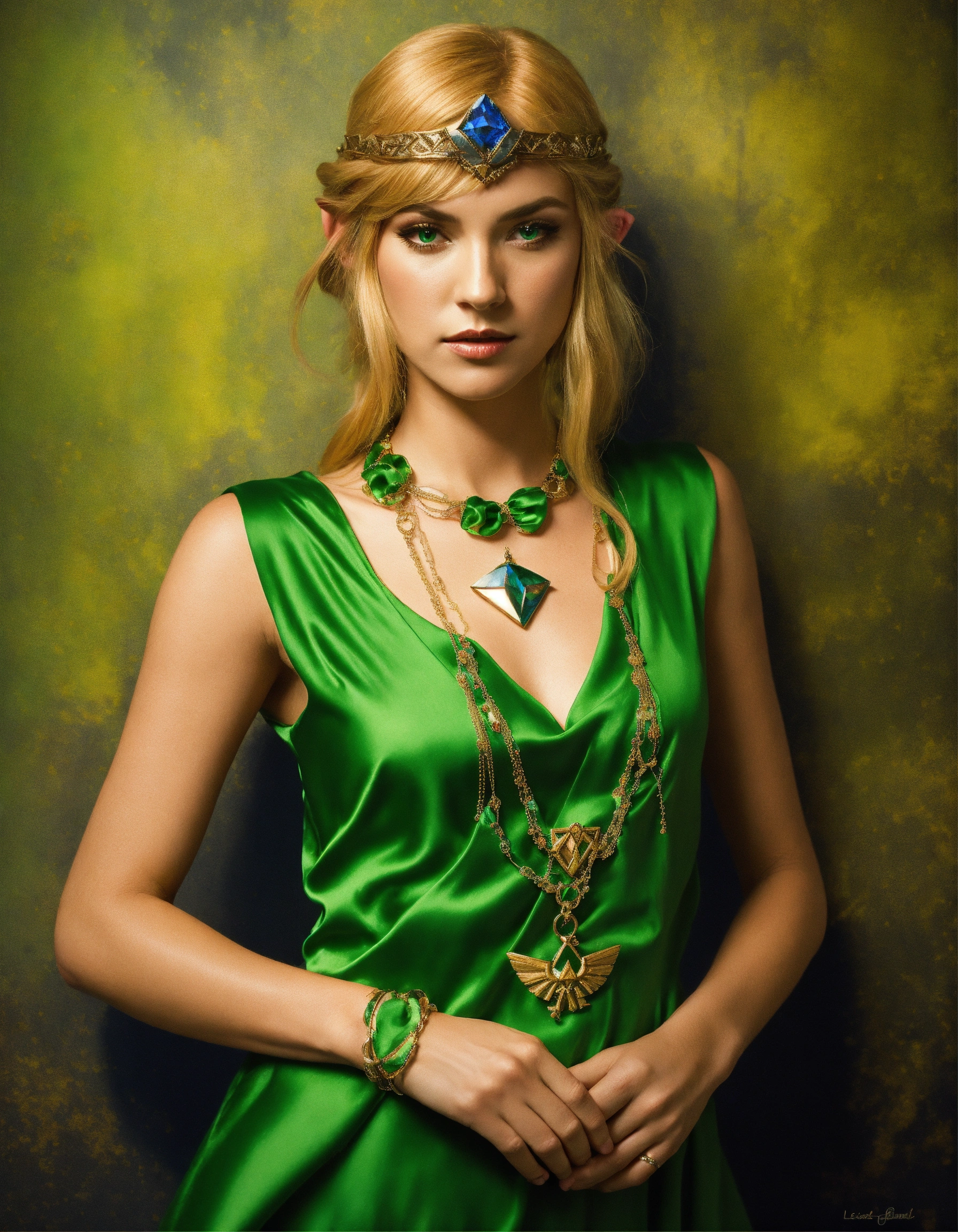 Lexica - Full body portrait of magically transformed femme Link from ...