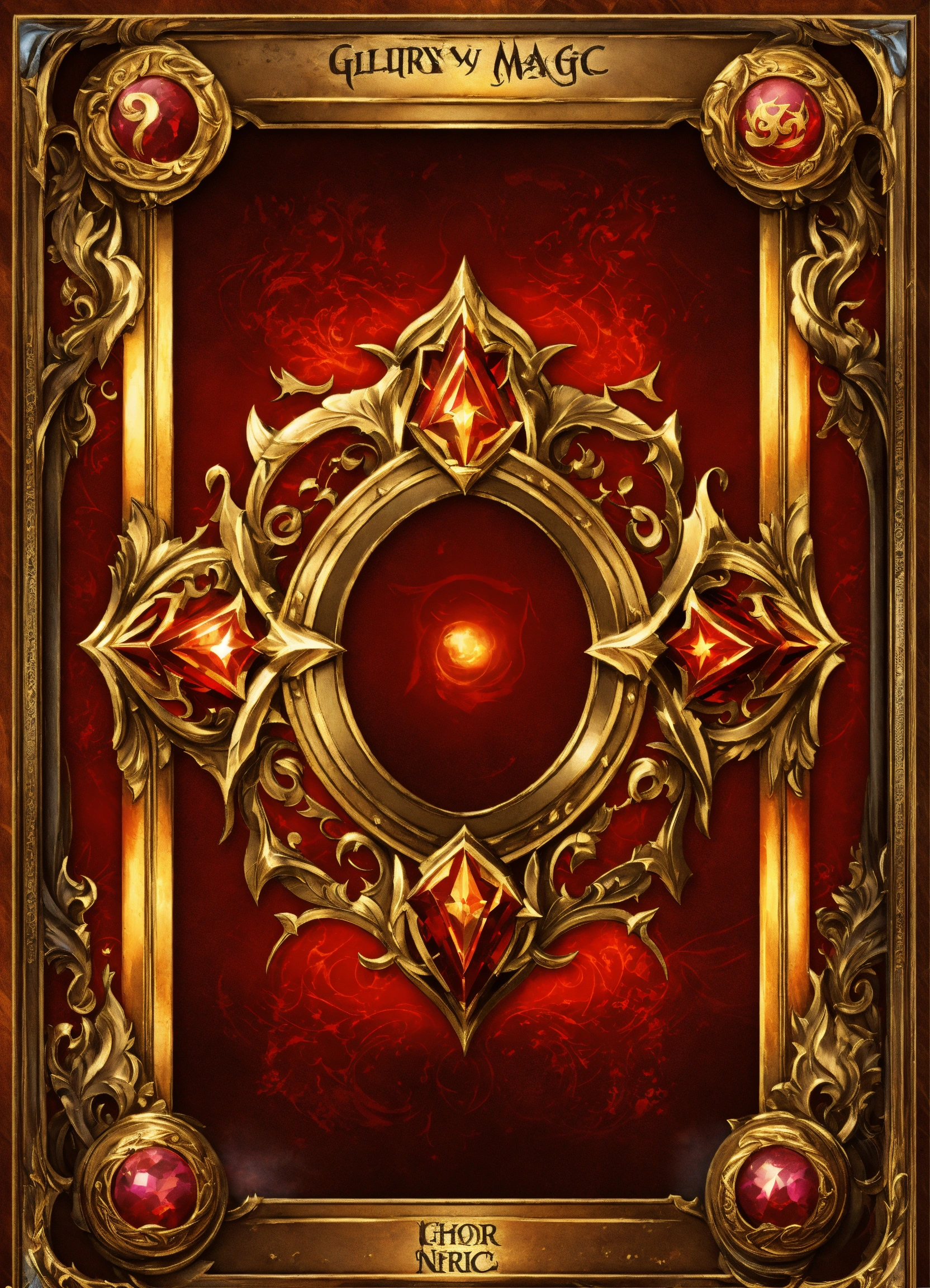 Lexica - Fantasy card game template with decorative frame, top 30% ...