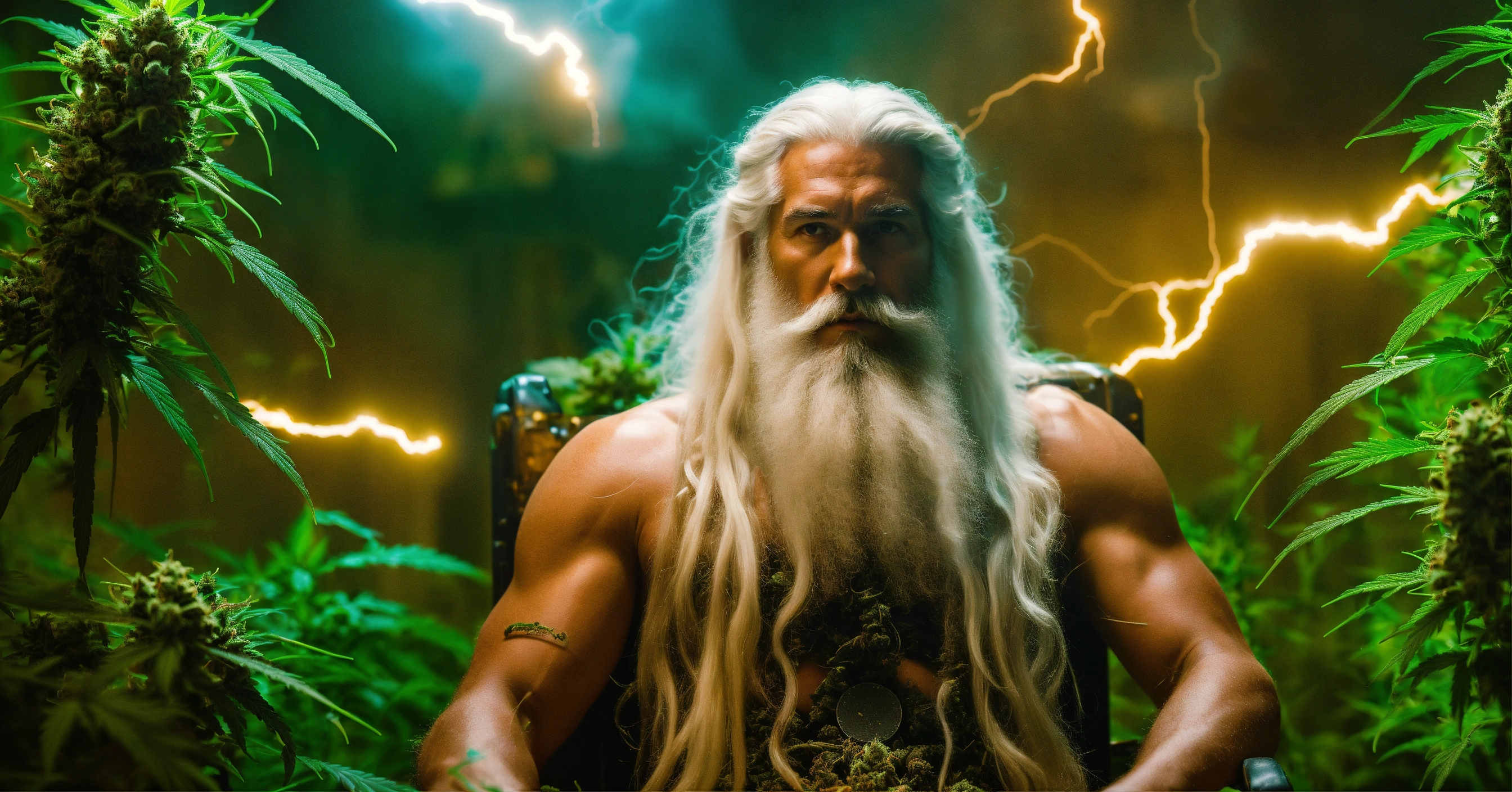 Lexica - Old god zeus, on his throne with long white hair, with ...