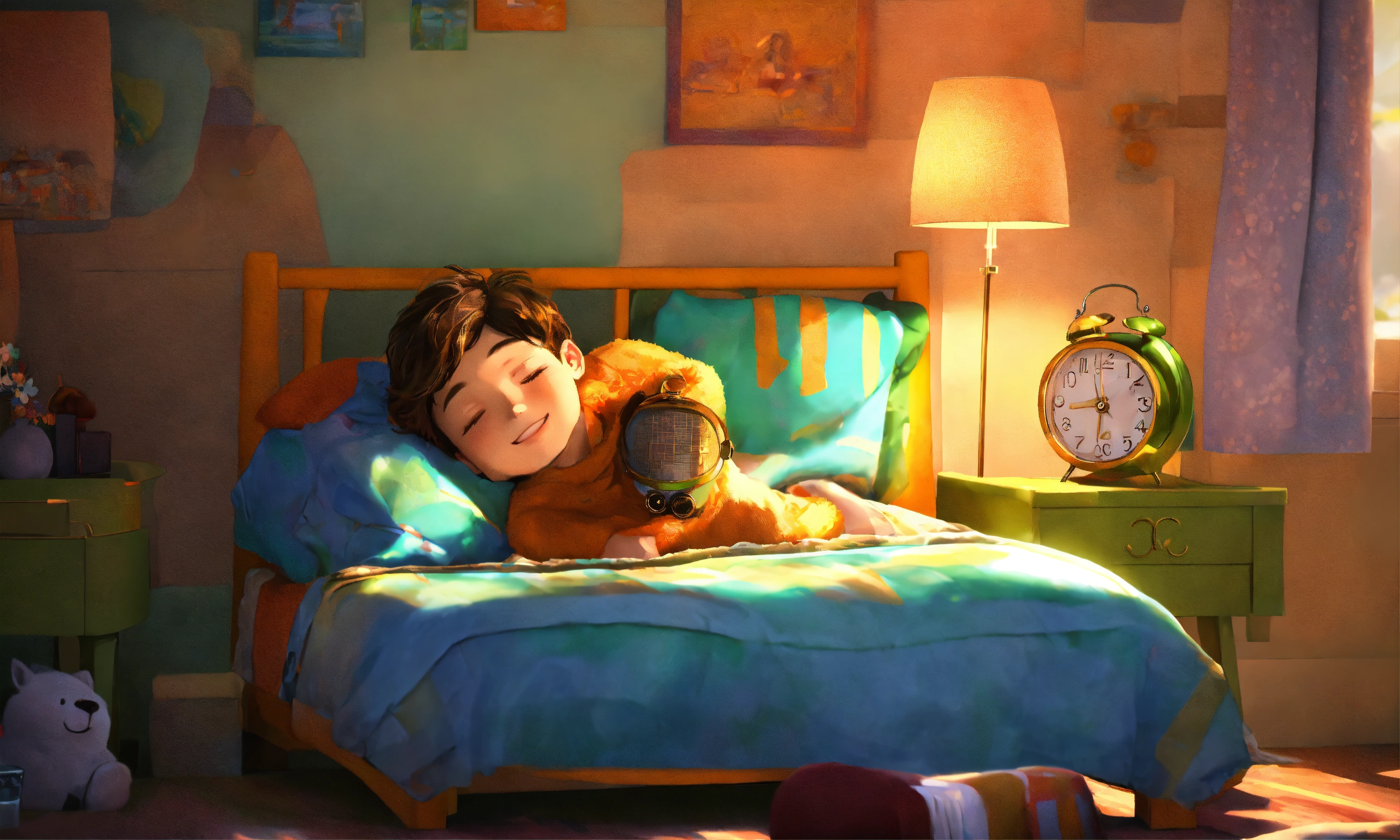 Lexica - "Create an image featuring a charming, cherubic young boy with ...