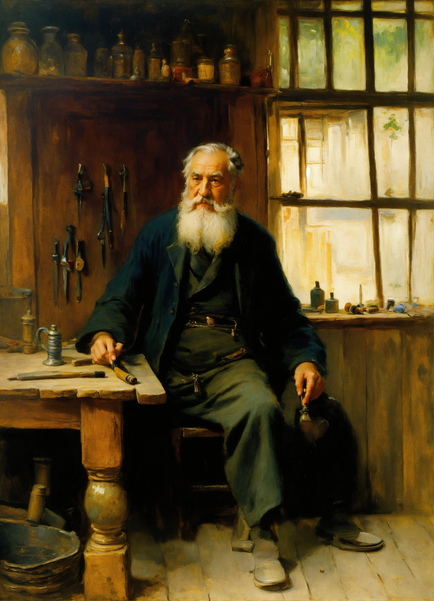 Lexica - Artwork by Ilya Repin Old old jewish merchant A man with a ...