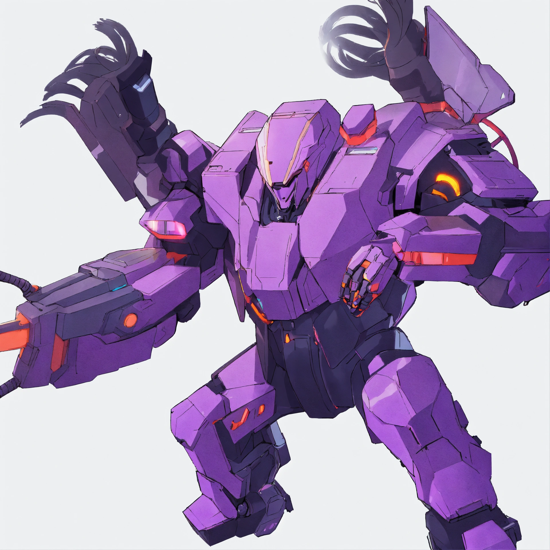 Lexica - An edgy style mecha with a wedge shaped head, high collar ...