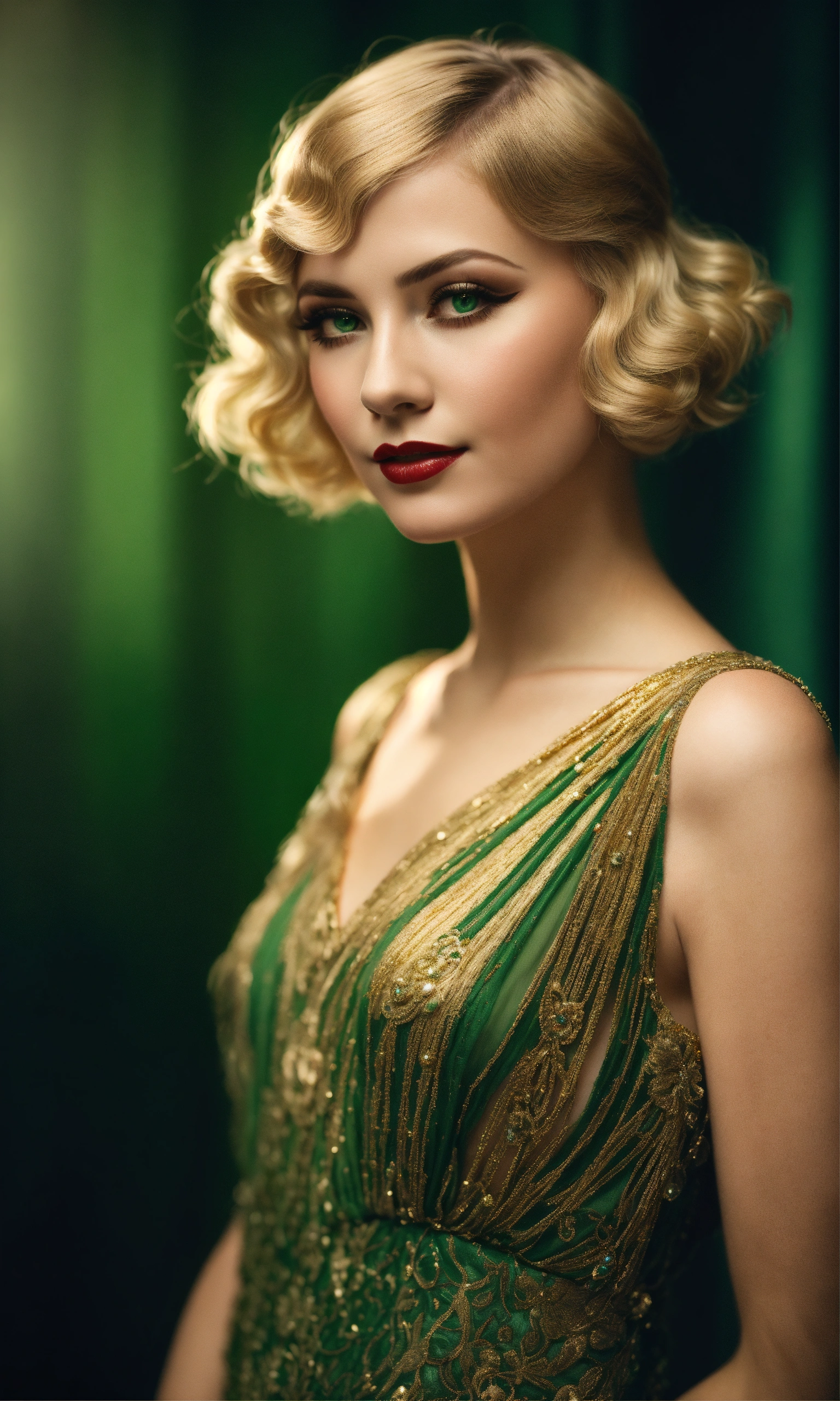 Lexica - 1920's woman, beautiful, vintage look, 4k, flapper, full ...
