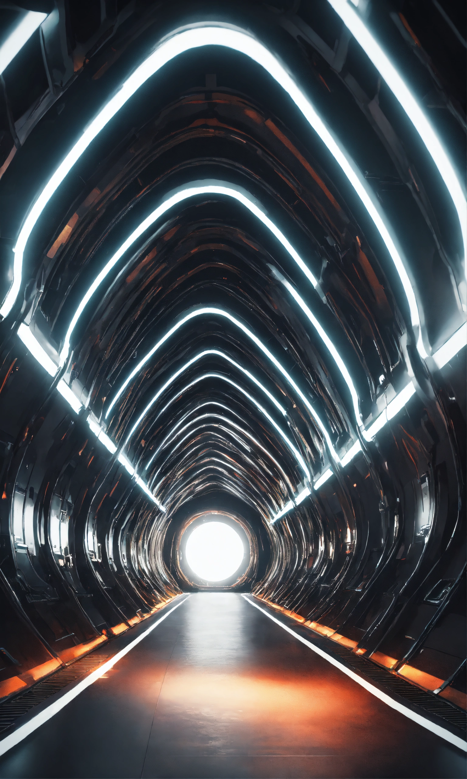 Lexica - A realistic really dark photo of a sci-fi colossal endless ...