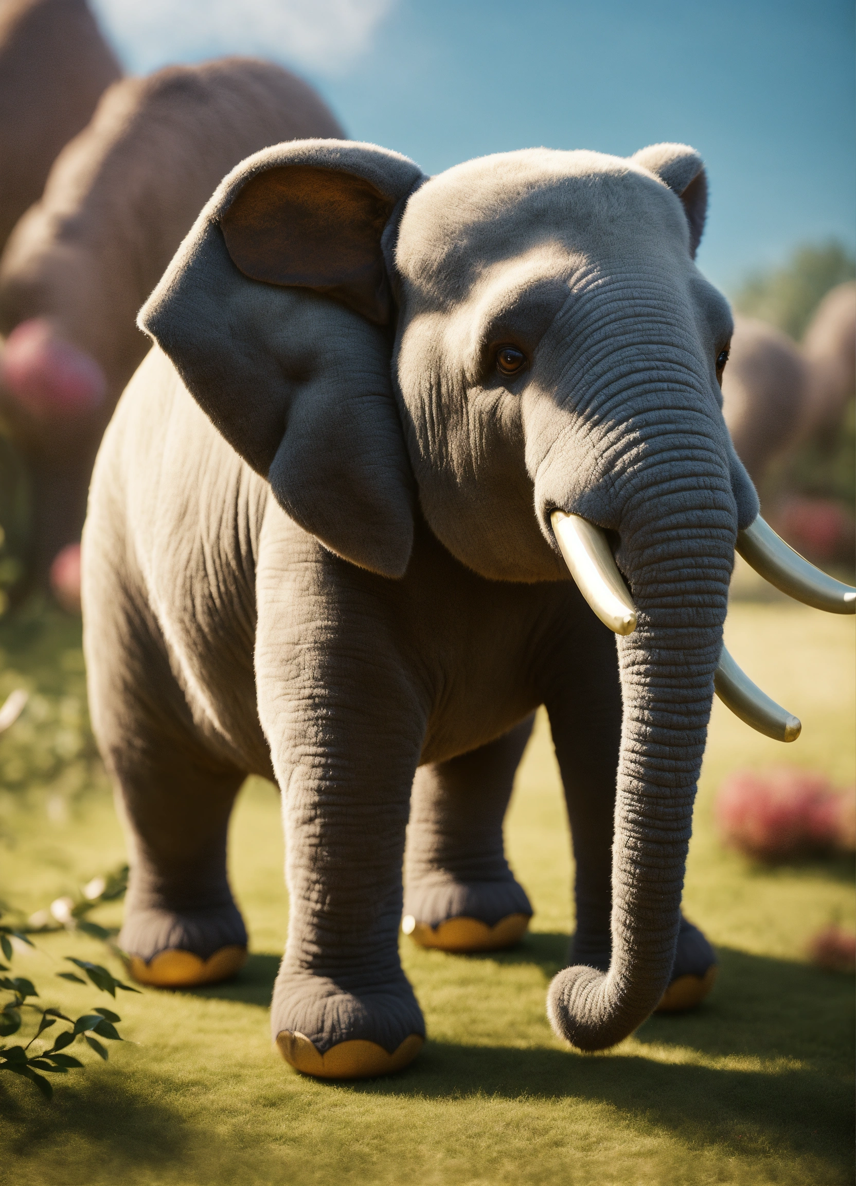 Lexica - 10. Plushy Pandaphant In 8K Ultra 3D, this endearing creature's plush fur and ...