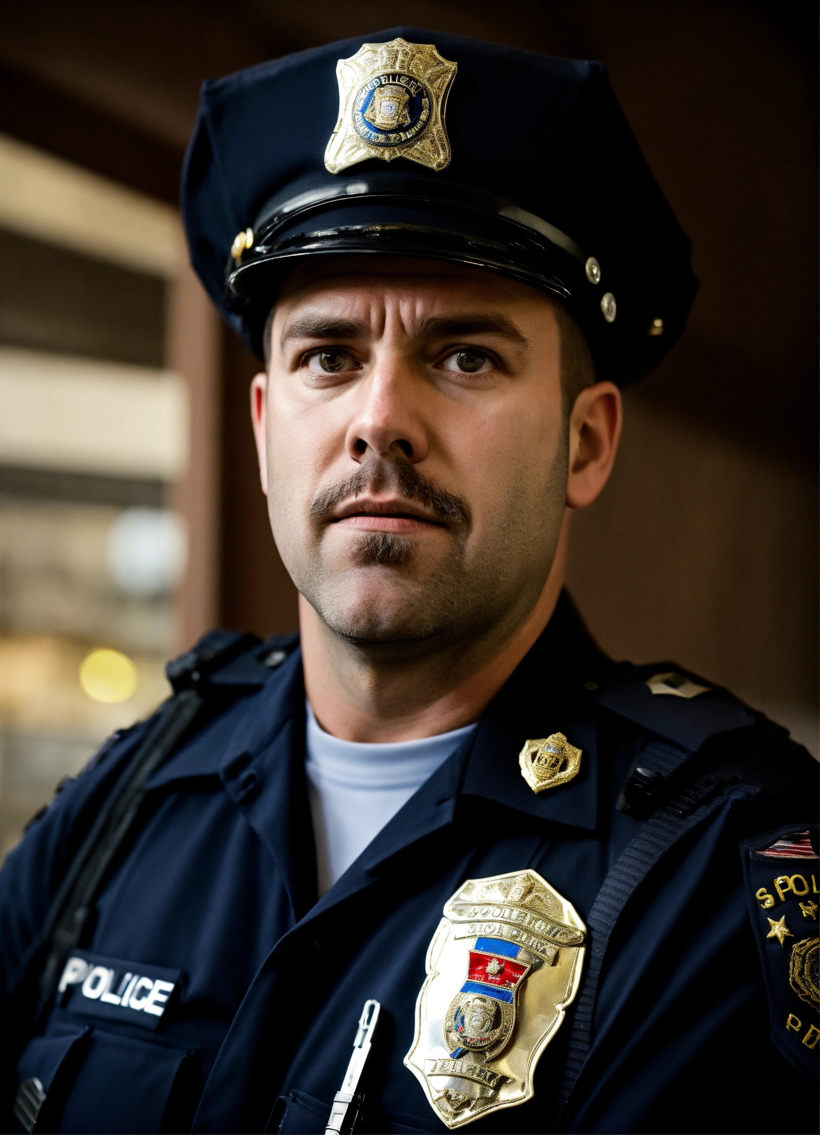 Lexica - Scared random looking unique expressive police officer ...