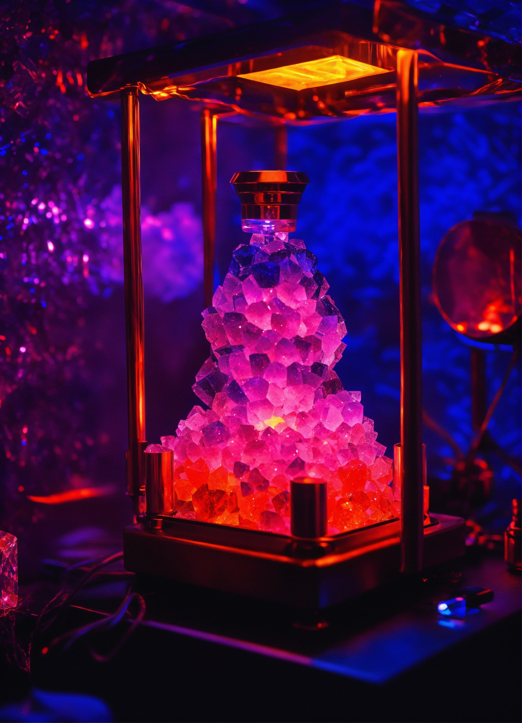 Lexica - A sapphire individual vaporizing crystals in a metal vaporizer ...