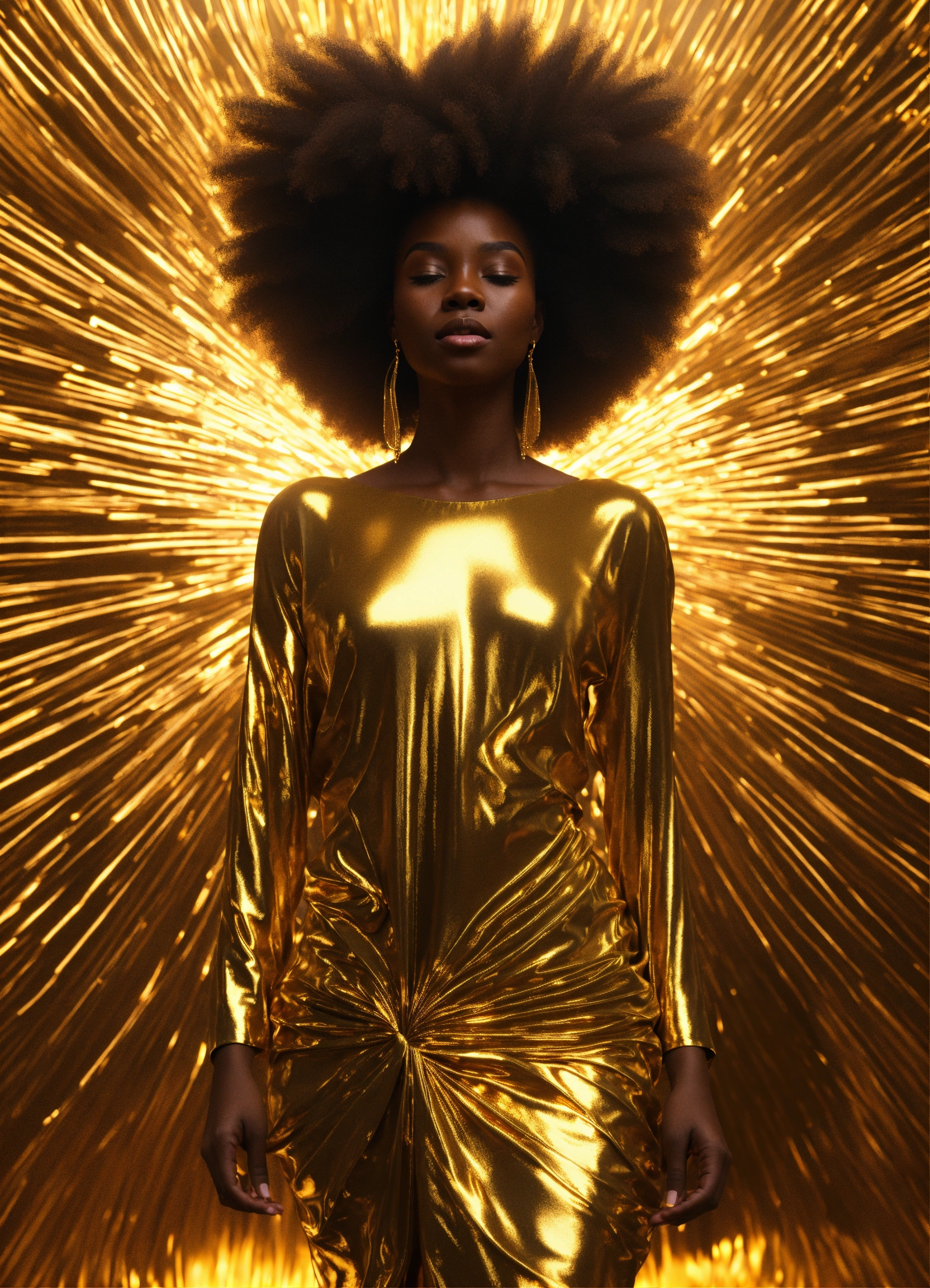 Lexica - 3d render of black woman with afro, full body shot, standing ...