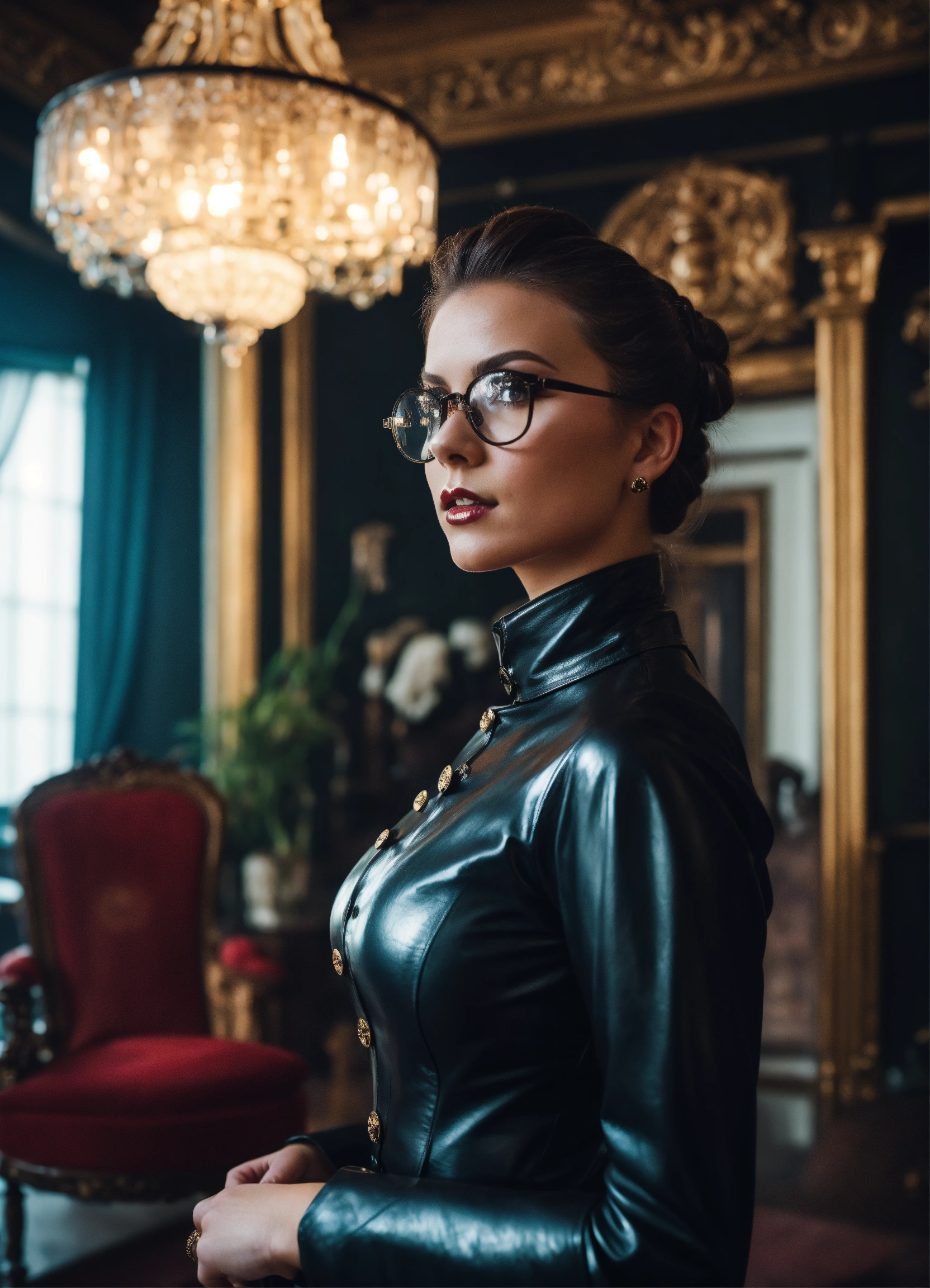 Lexica - Worm's eye view, stunning female german mistress model, strict ...