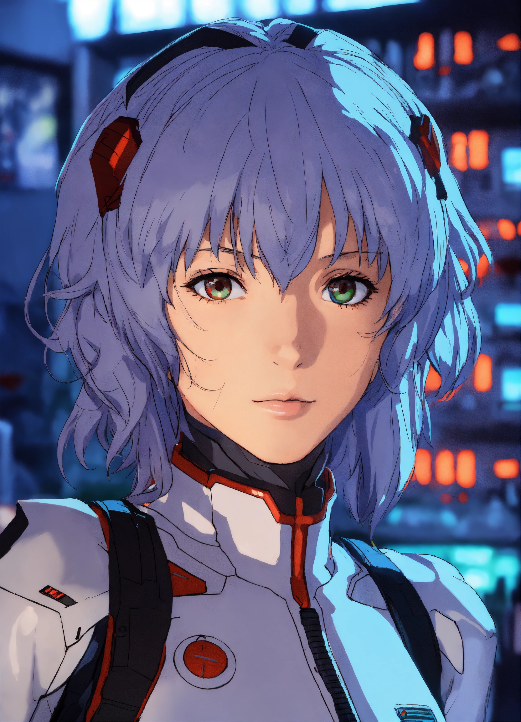 Lexica - Portrait of Rei Ayanami from Neon Genesis Evangelion, inside ...