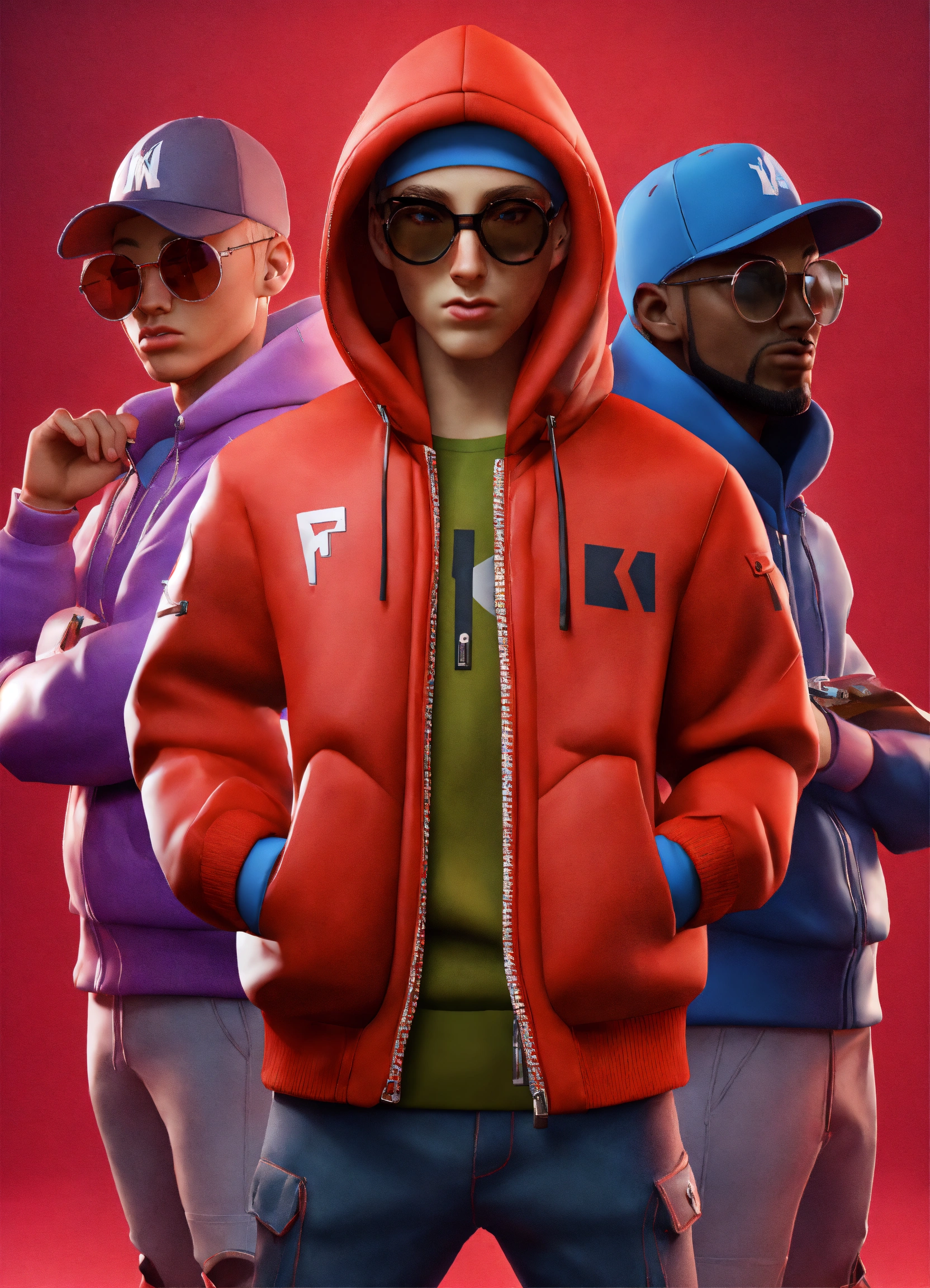 Lexica - Cartoon realistic Eminem rapper in red jacket, disney style ...