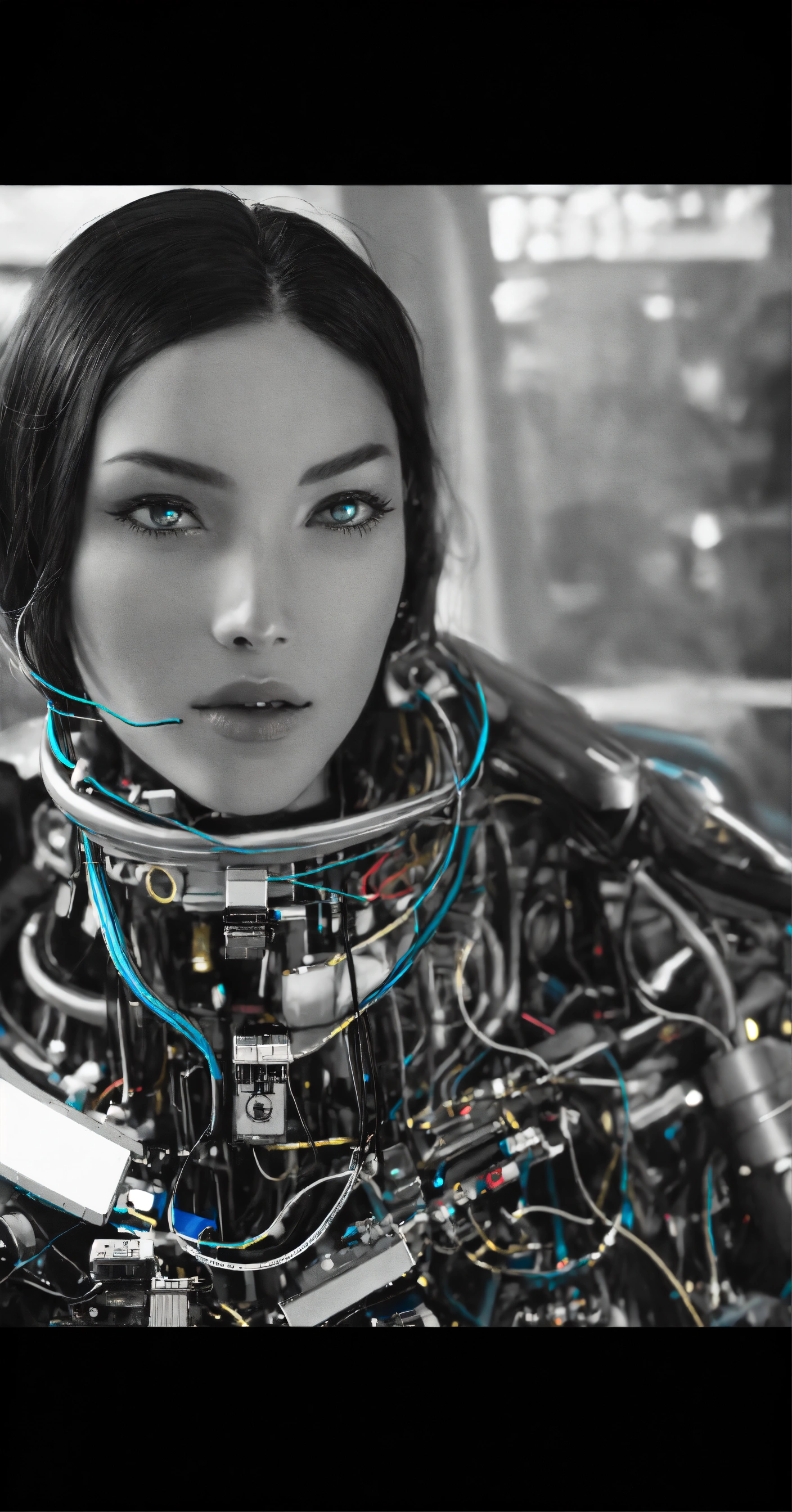 Lexica - Half machine half american women intelligent teaching you about AI