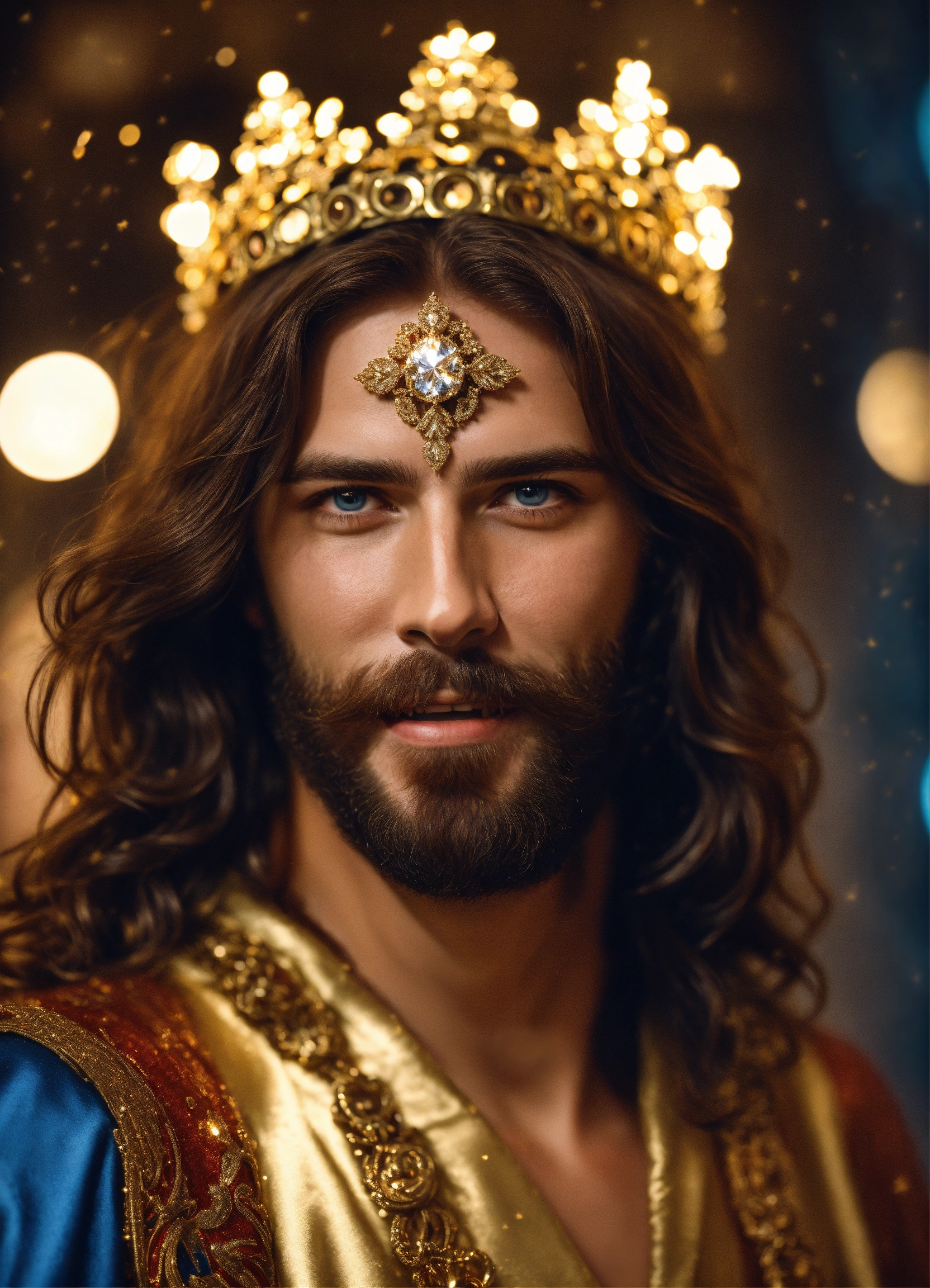 Lexica - Iconoclastic 3/4 surreal photo portrait of happy, smiling ...