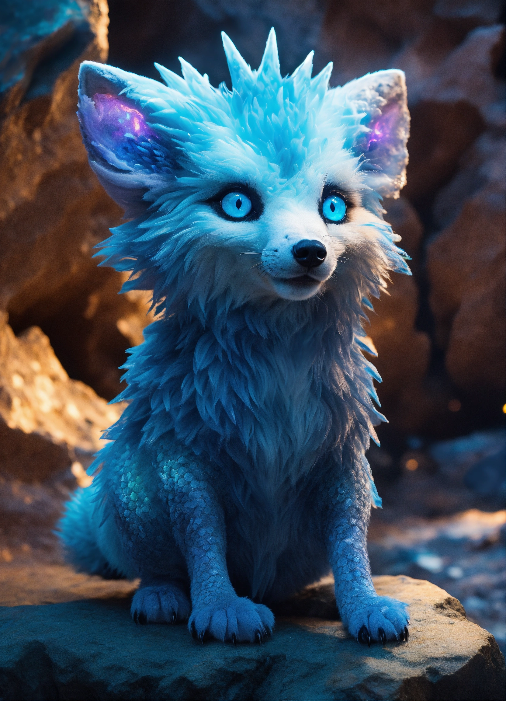 Lexica - A fluffy alien creature that is like an arctic fox with lizard ...