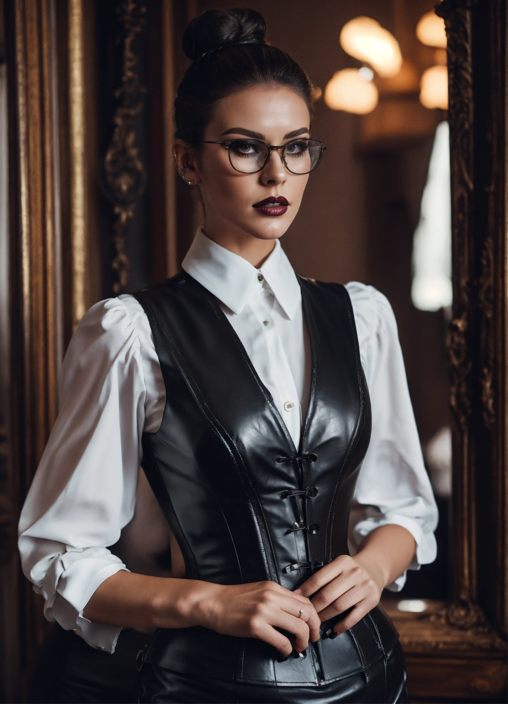 Lexica - Stunning french seductress woman fashion model, brunette hair ...